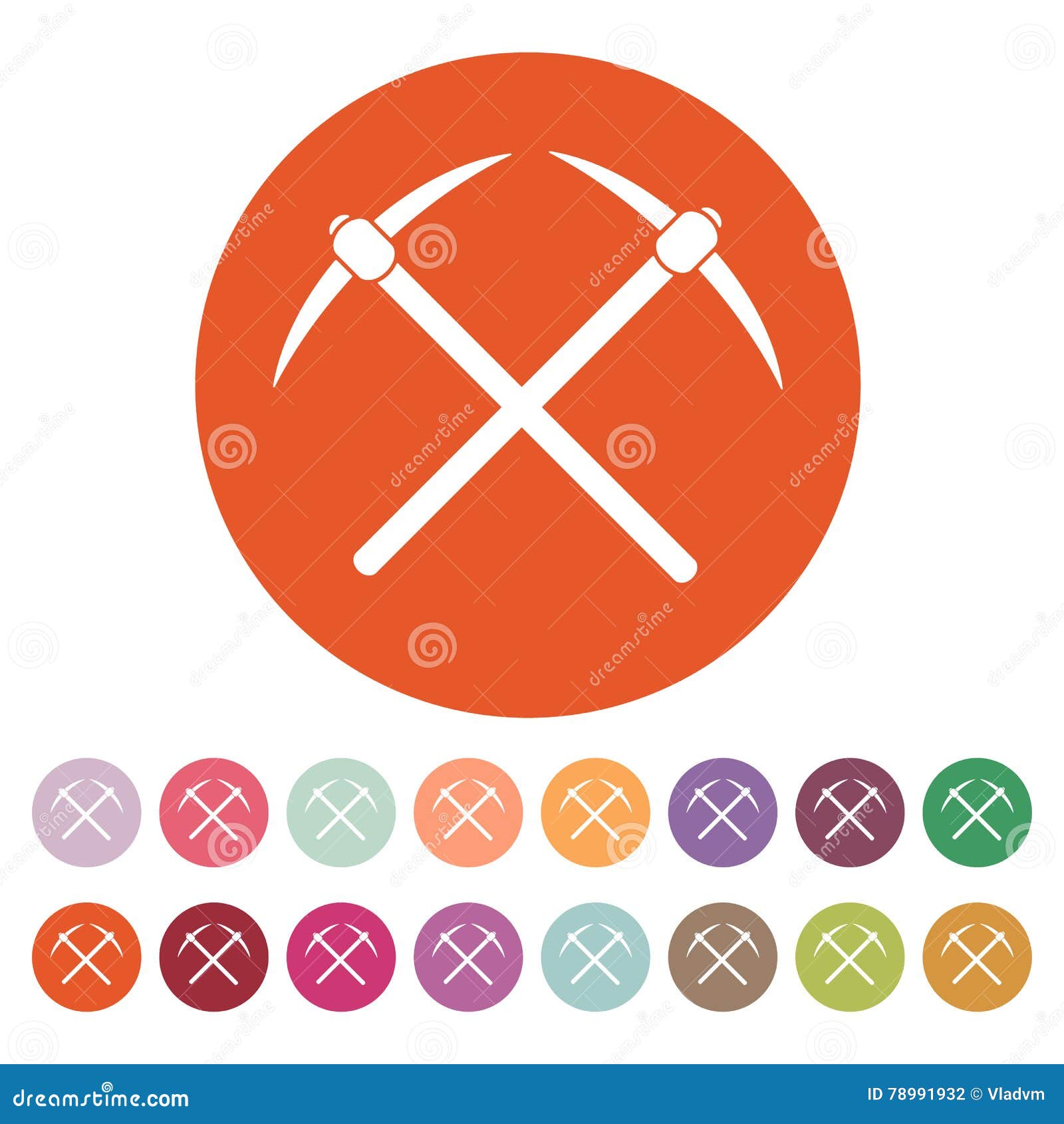 The Pick Icon. Pickax Symbol Stock Vector - Illustration of element ...