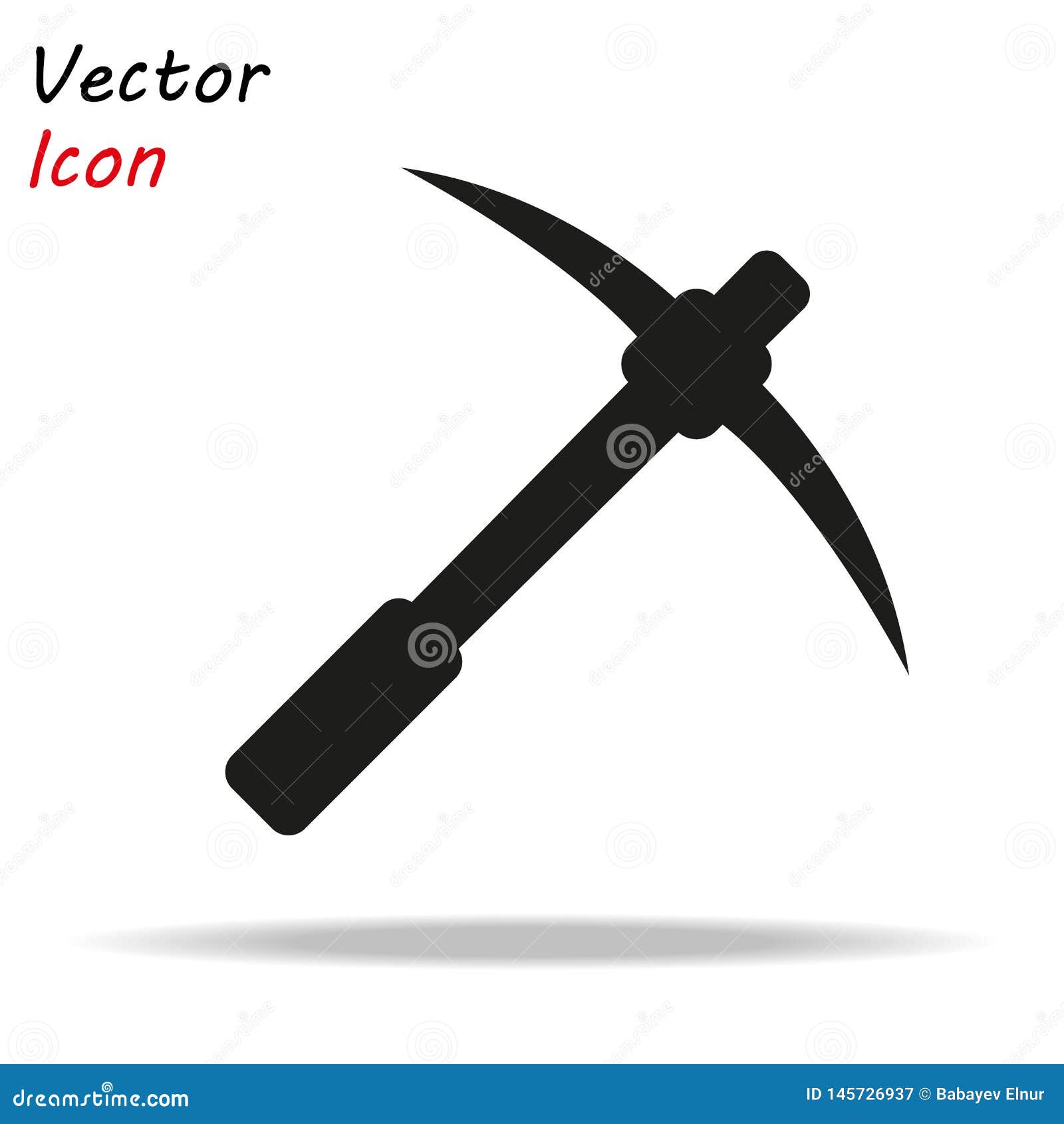 The Pick Icon. Pickax Symbol Stock Illustration - Illustration of ...