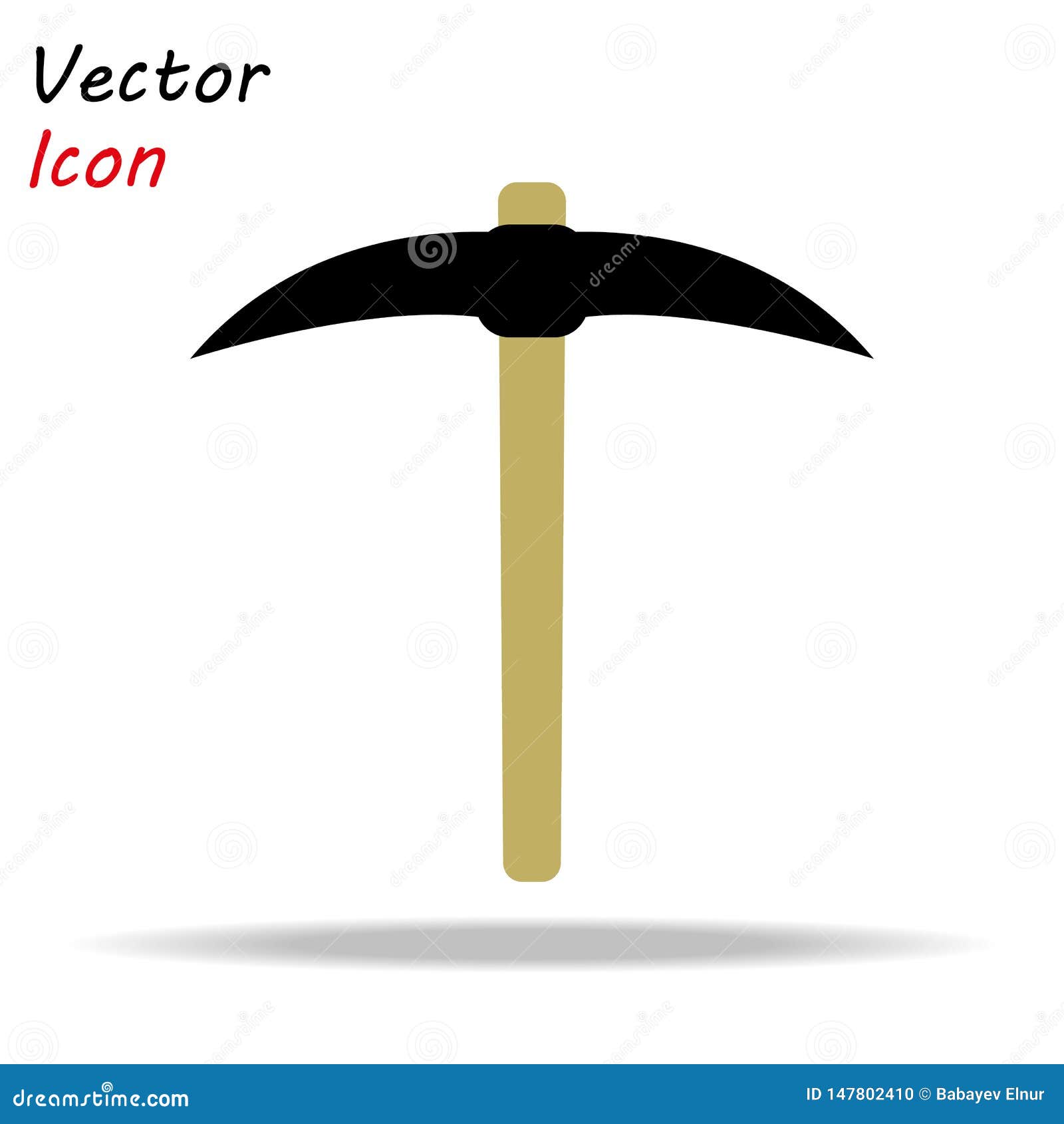 Pickax Vector Illustration, Construction Workers Tool. | CartoonDealer ...