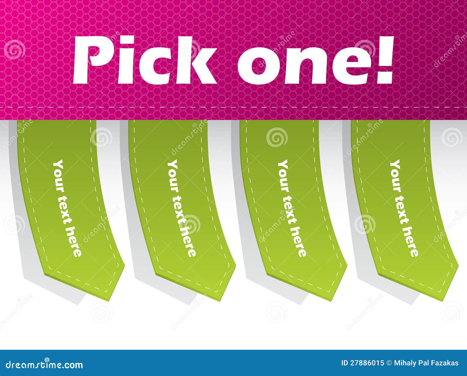 Pick one label stock vector. Illustration of metallic - 27886015