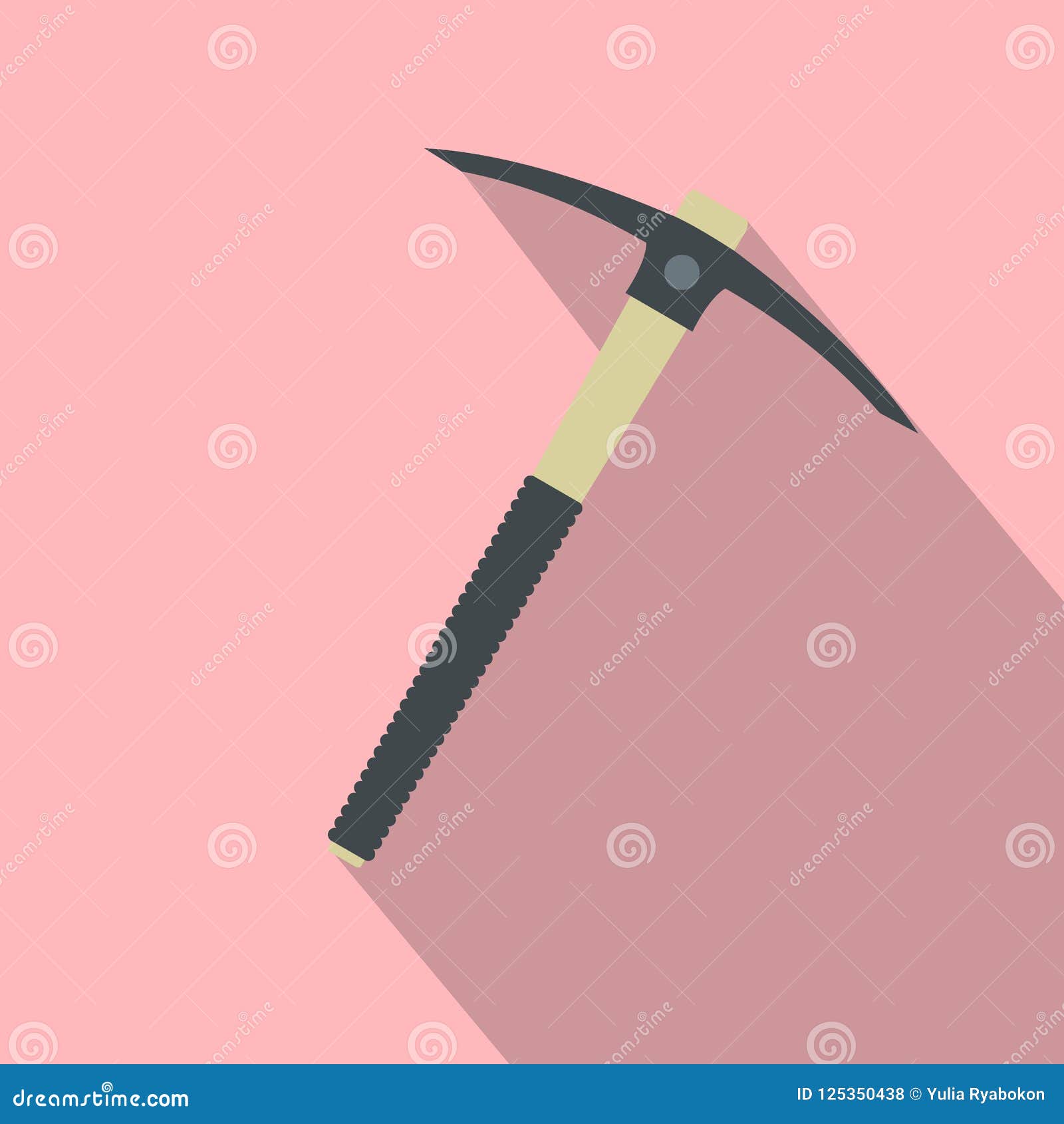 Pick tool flat icon stock illustration. Illustration of mattock - 125350438