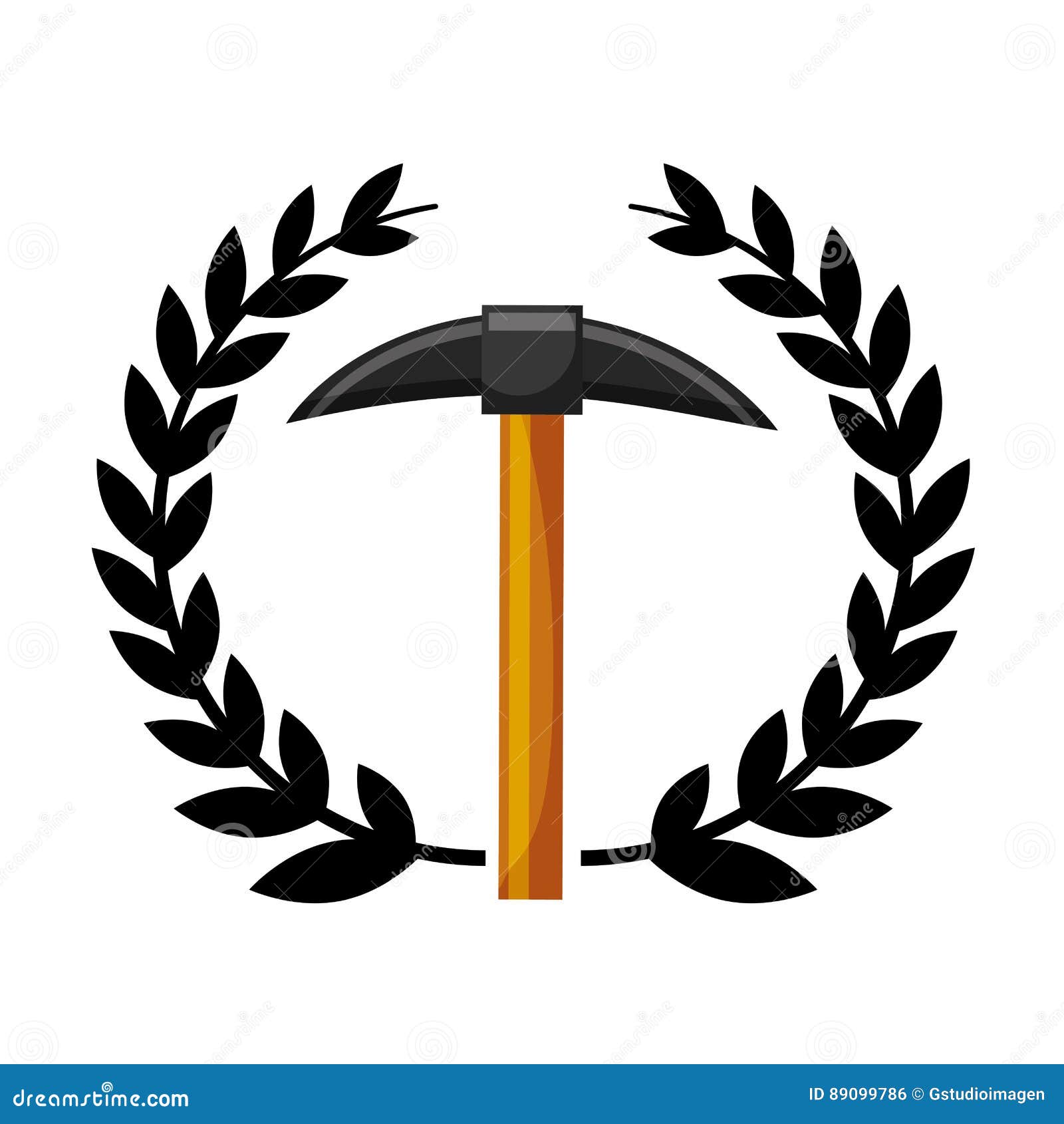 Pick tool isolated icon stock vector. Illustration of industry - 89099786