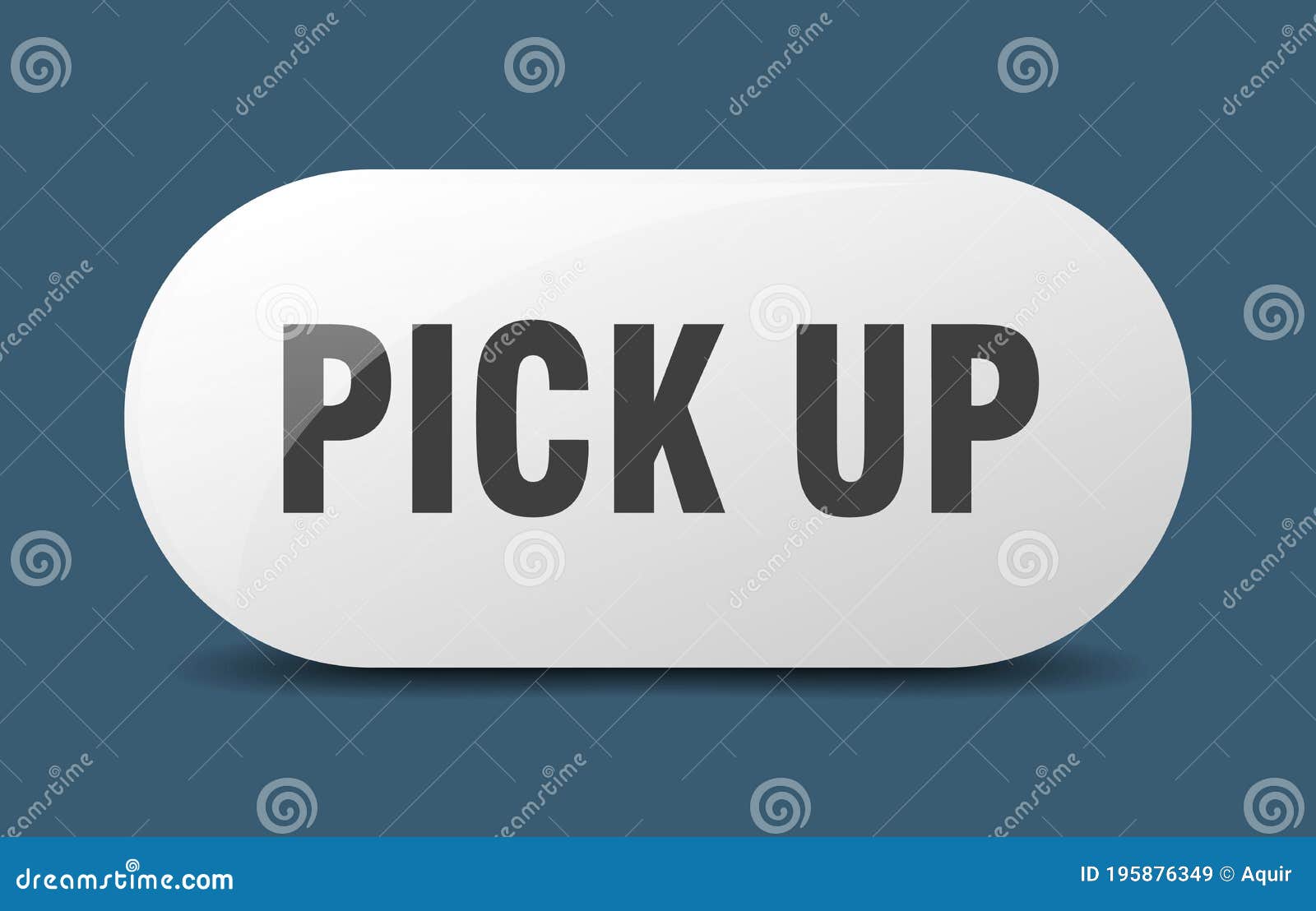Pick Up Button. Sticker. Banner. Rounded Glass Sign Stock Vector ...