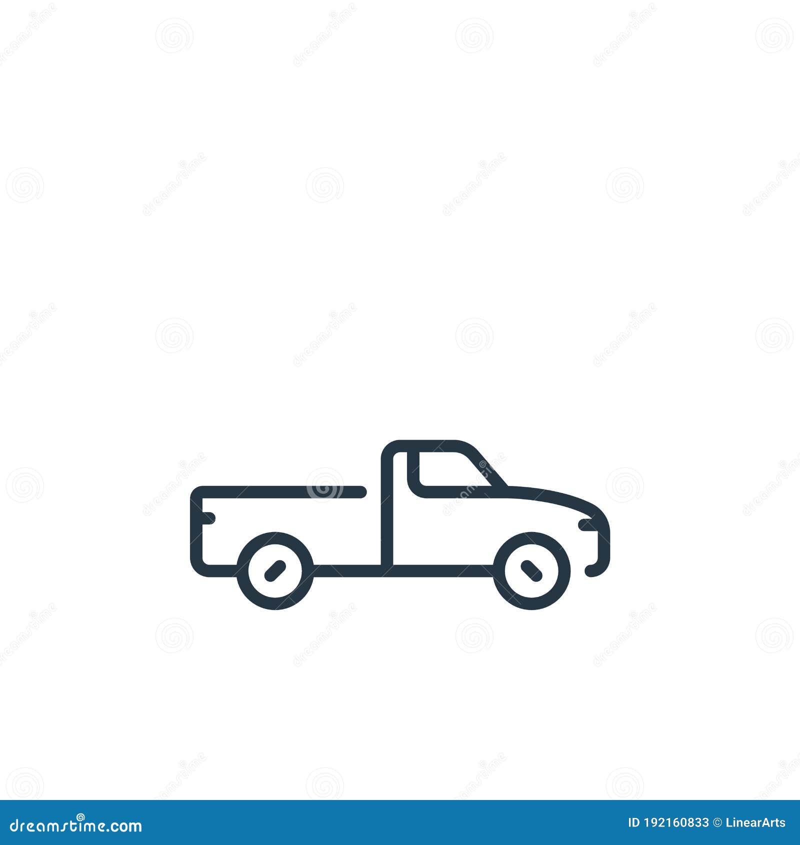 Pick Up Car Icon Vector from Vehicles Transportation Concept. Thin Line ...