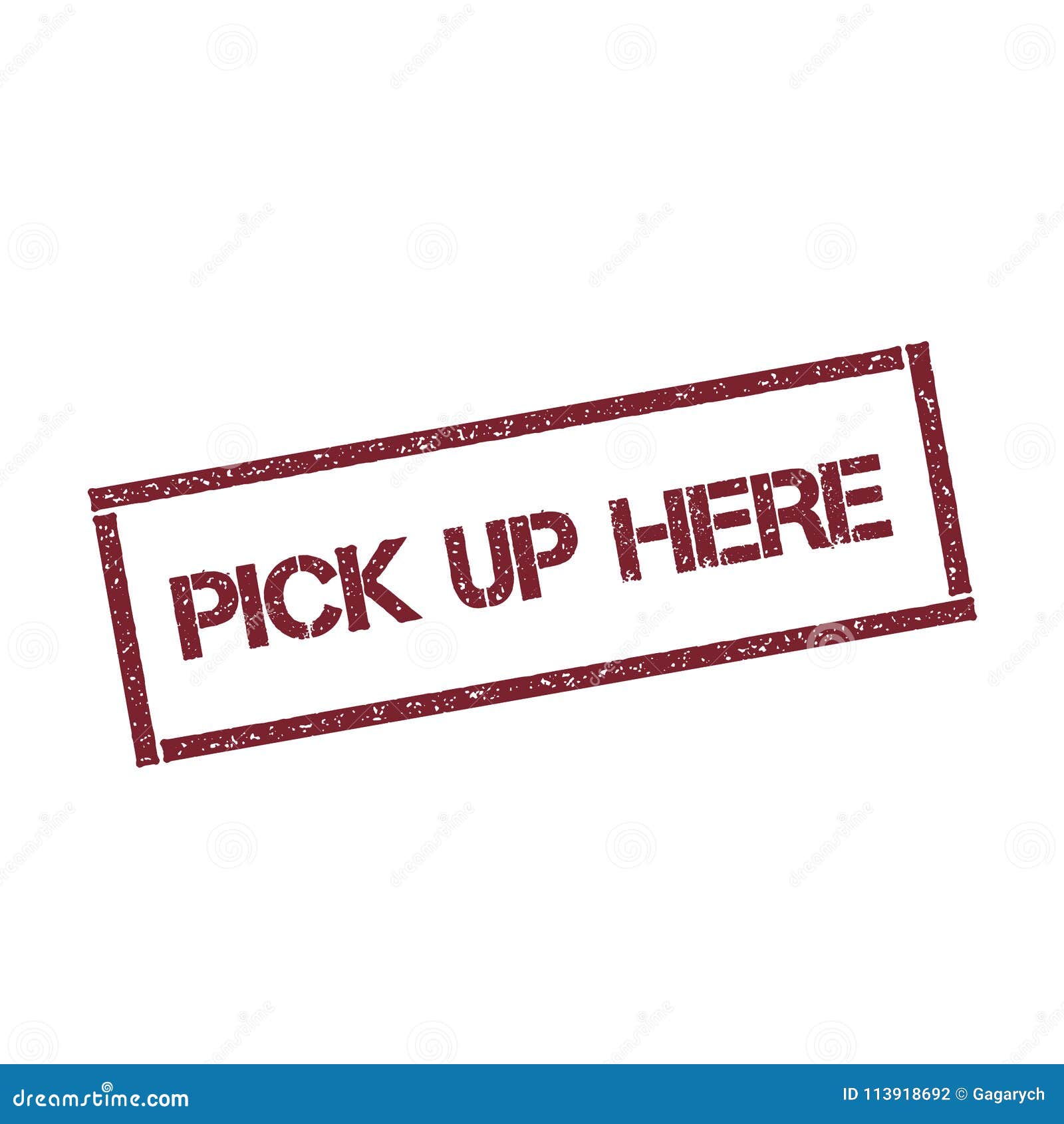 Pick Up Here Rectangular Stamp. Stock Vector - Illustration of ...