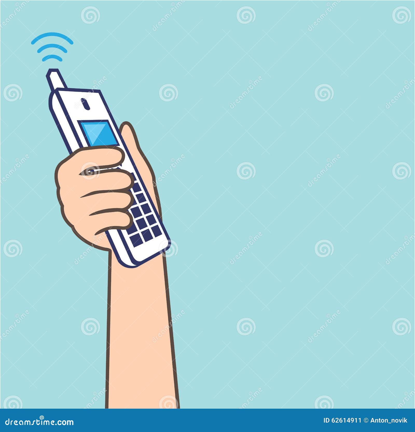 Pick up the phone Vector stock vector. Illustration of file - 62614911