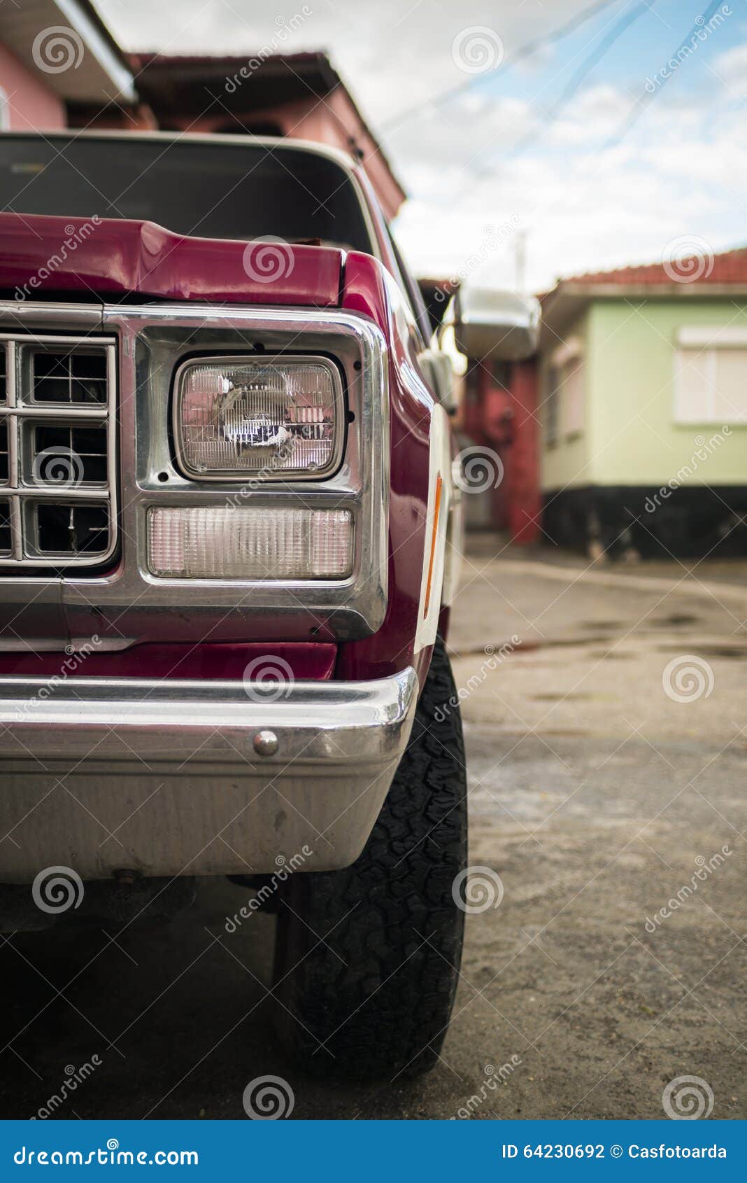 Pick up s head light. stock photo. Image of green, colours - 64230692
