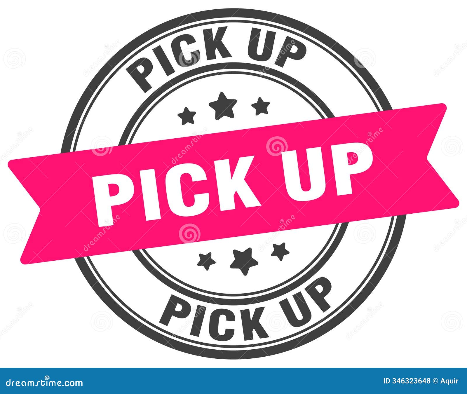 Pick Up Stamp. Pick Up Label on Transparent Background. Round Sign ...