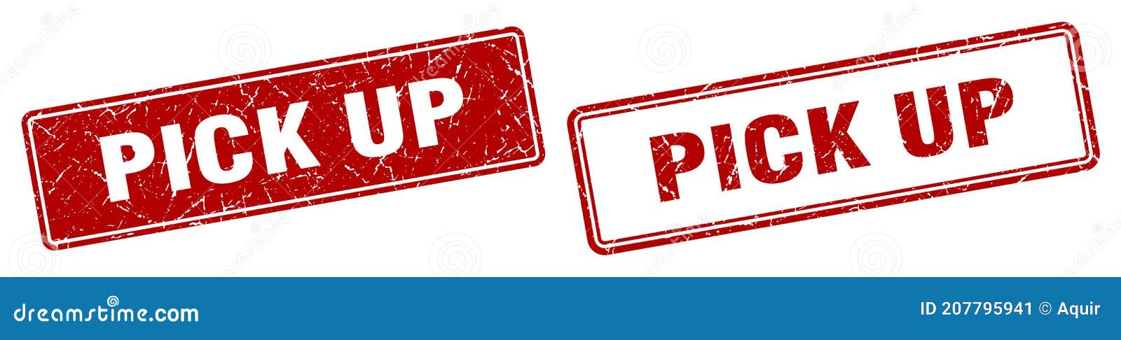 Pick Up Stamp Set. Pick Up Square Grunge Sign Stock Vector ...