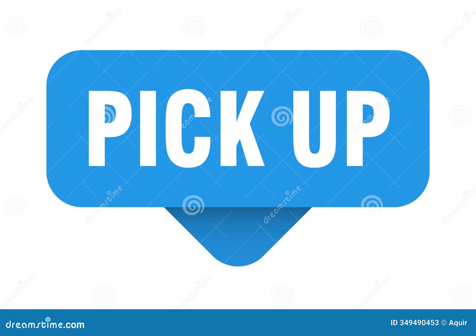 Pick Up Sticker. Pick Up Sign on Transparent Background Stock Vector ...