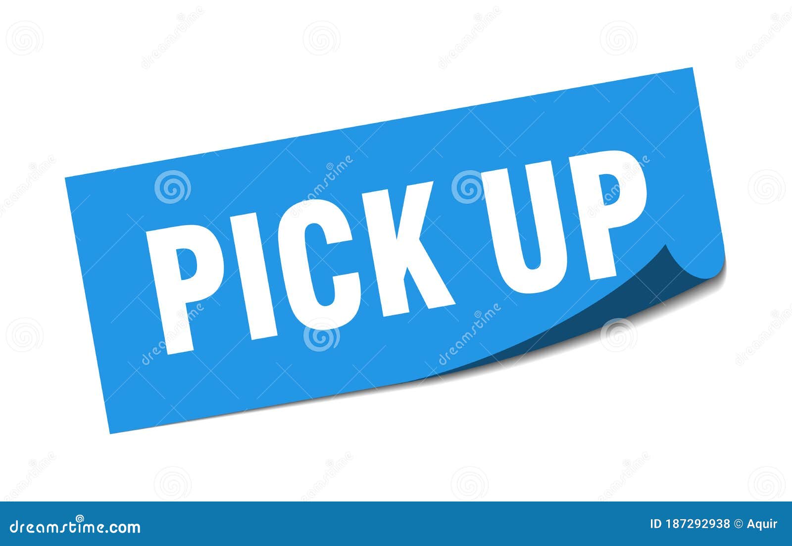 Pick Up Sticker. Pick Up Square Isolated Sign Stock Vector ...