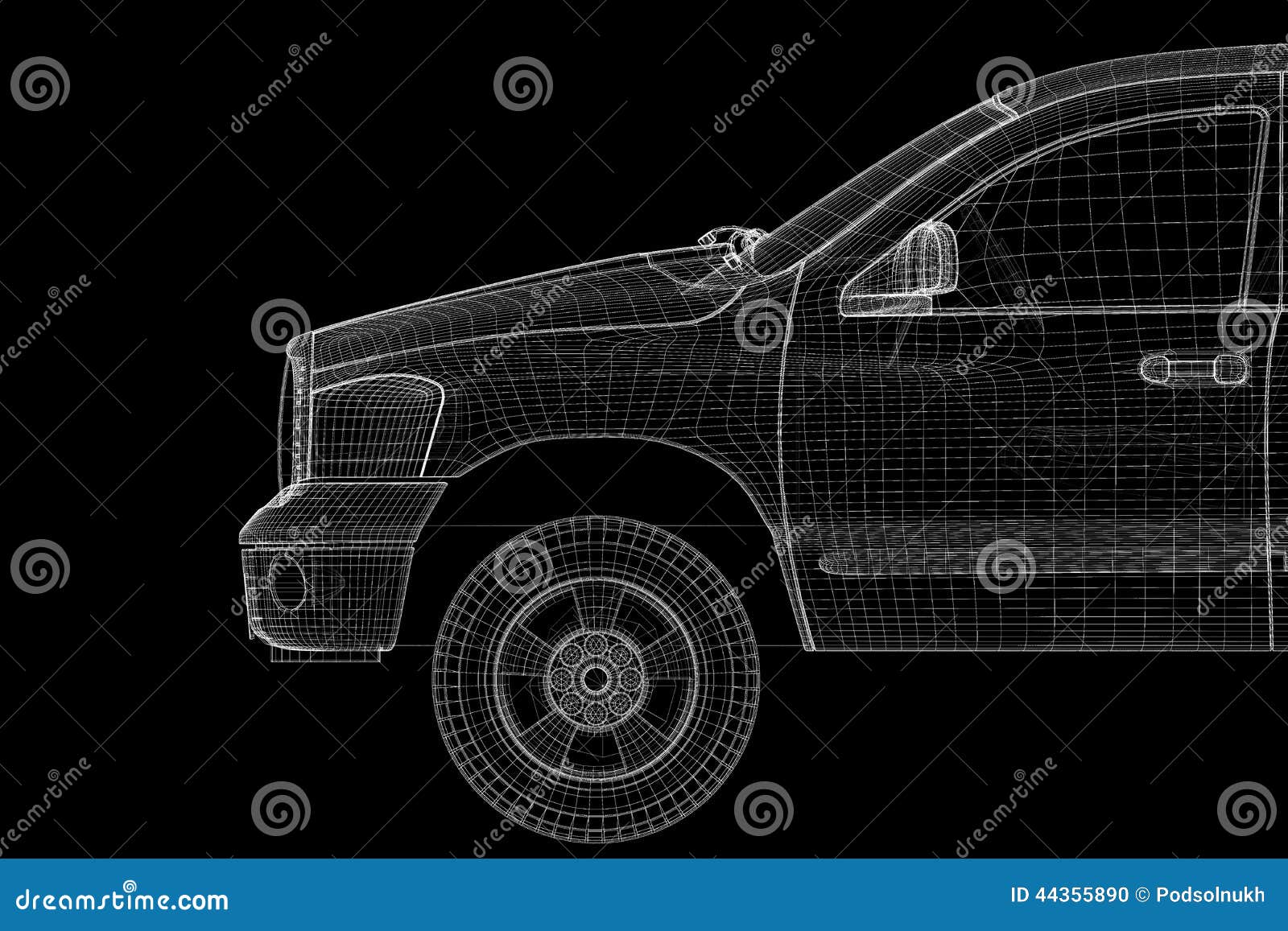 Pick up truck stock illustration. Illustration of contemporary - 44355890