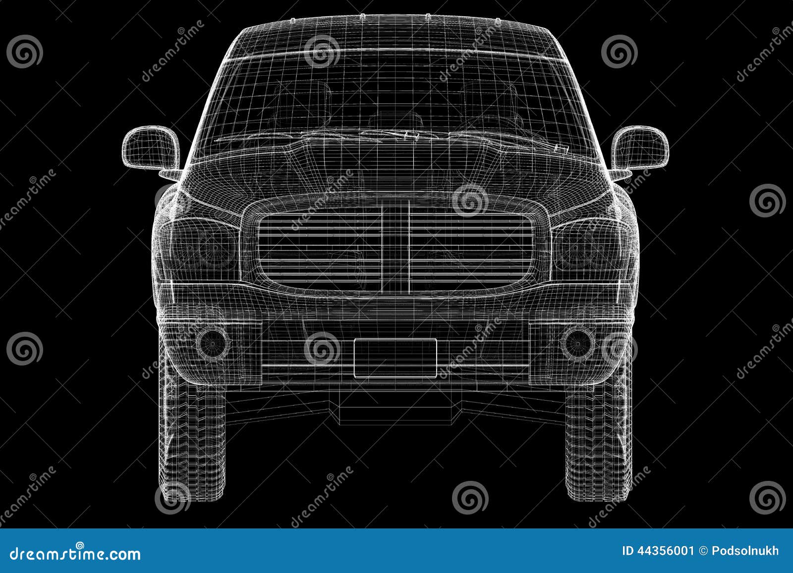 Pick up truck stock illustration. Illustration of structure - 44356001