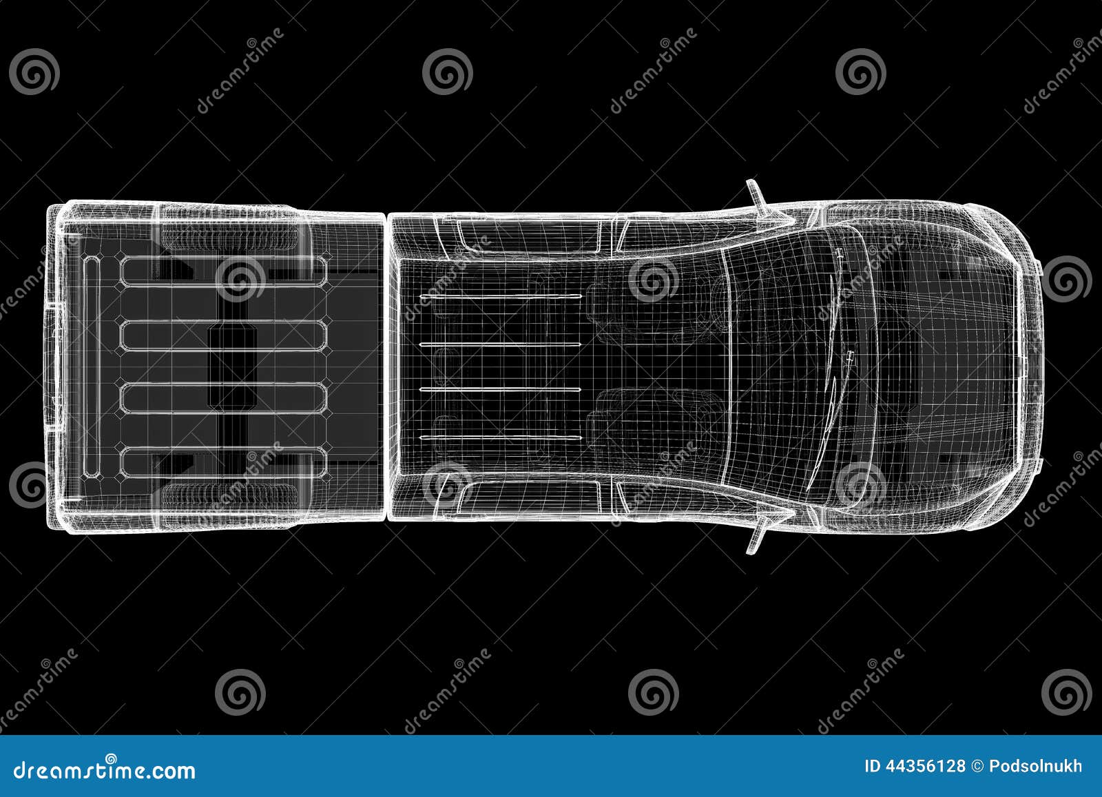 Pick up truck stock illustration. Illustration of single - 44356128