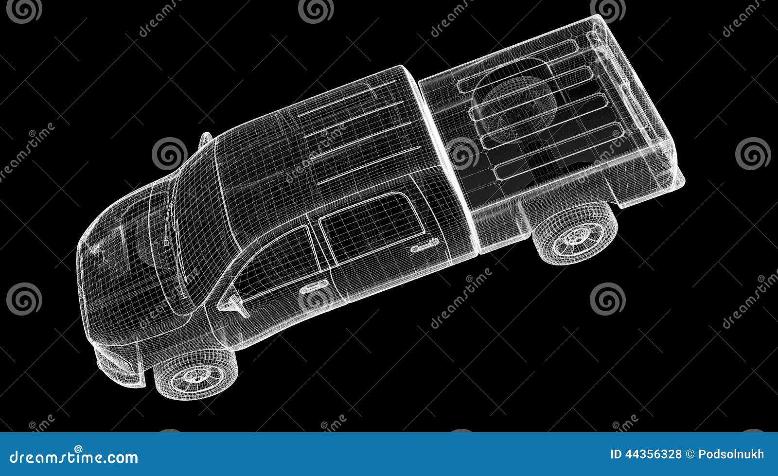 Pick up truck stock illustration. Illustration of generation - 44356328