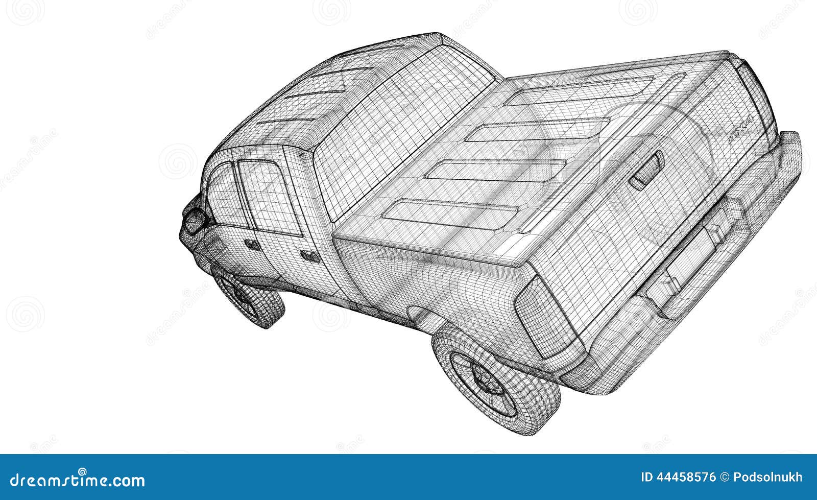Pick up truck stock illustration. Illustration of alloy - 44458576