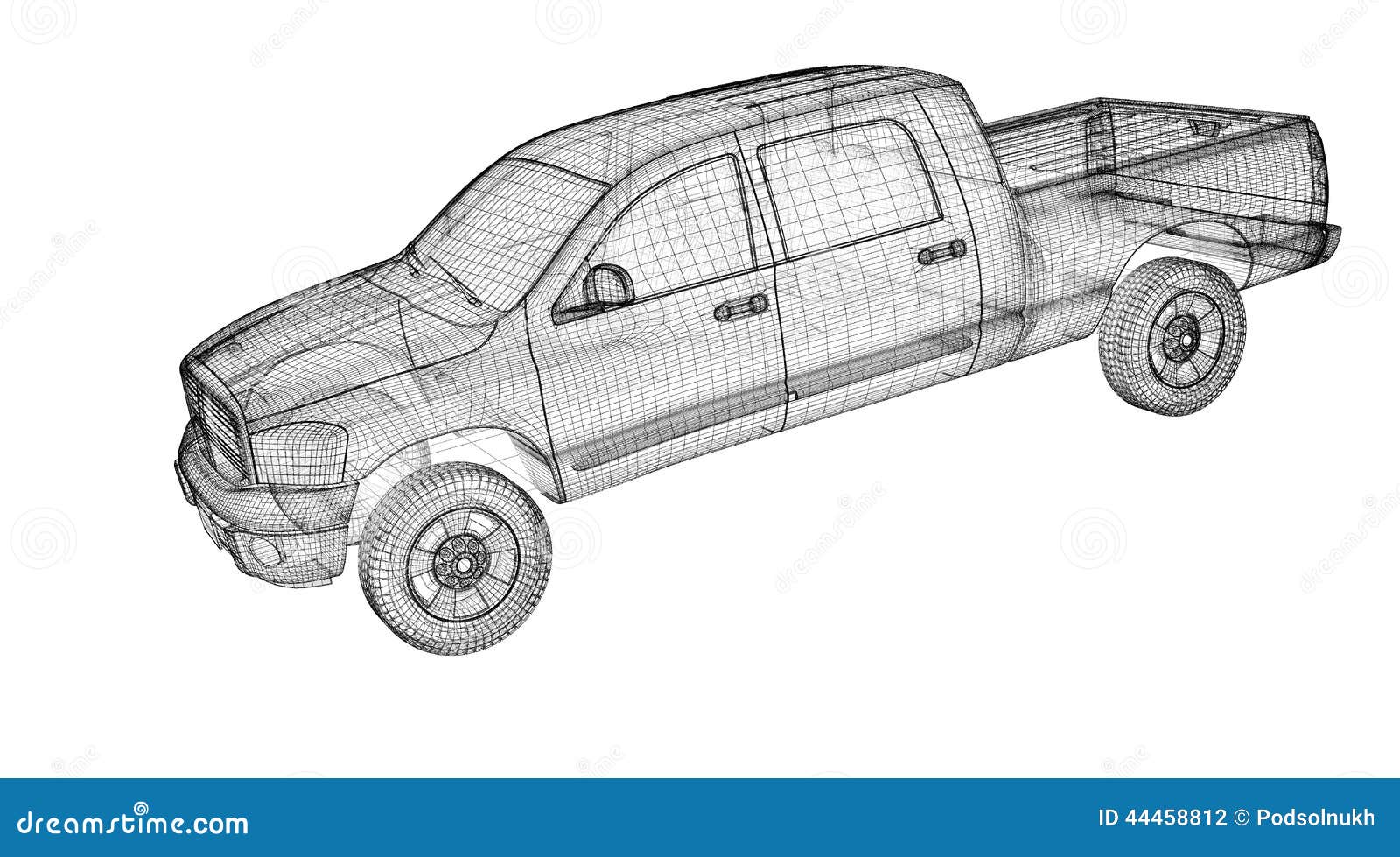 Pick up truck stock illustration. Illustration of clipping - 44458812