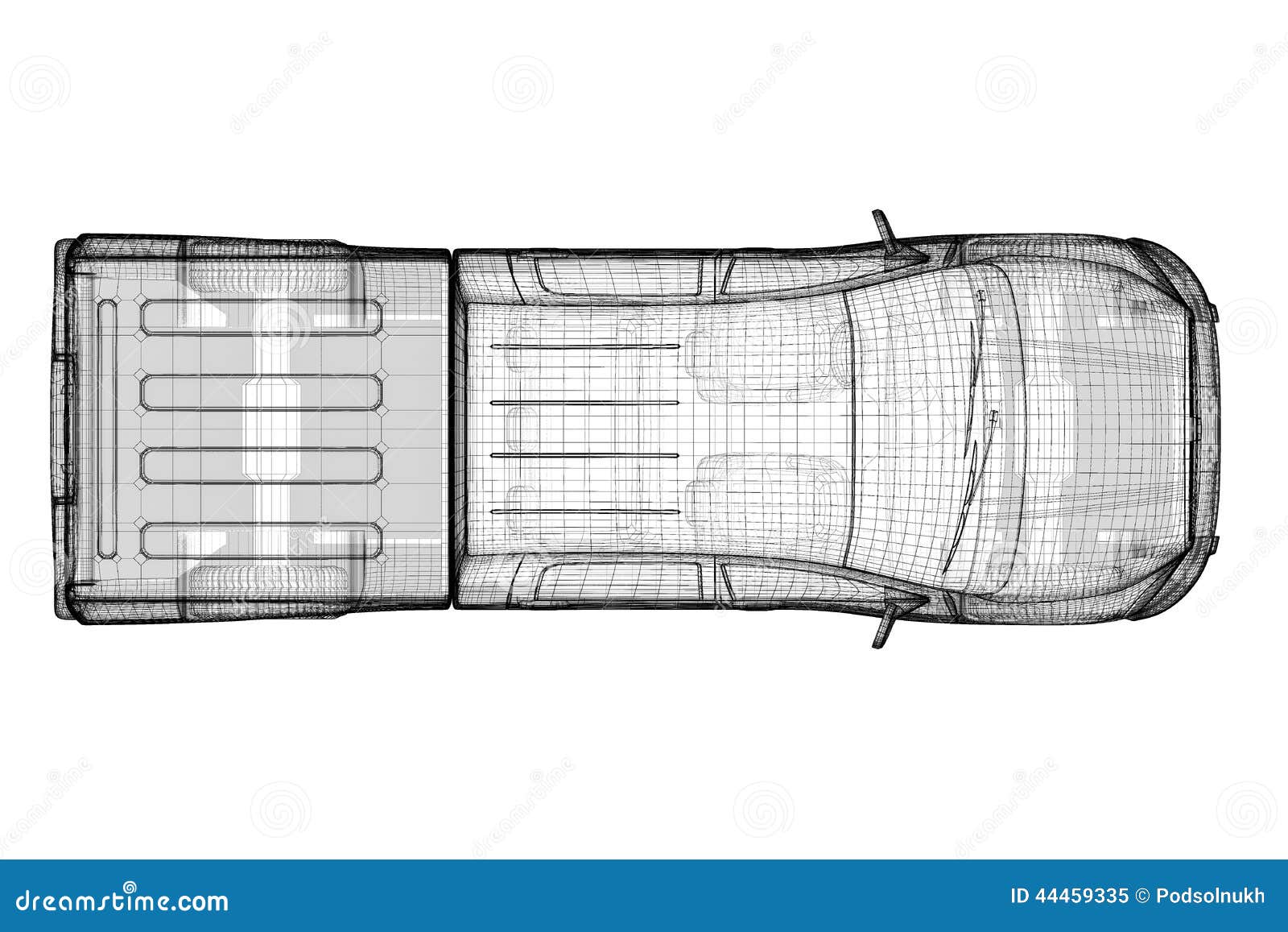 Pick up truck stock illustration. Illustration of isolated - 44459335