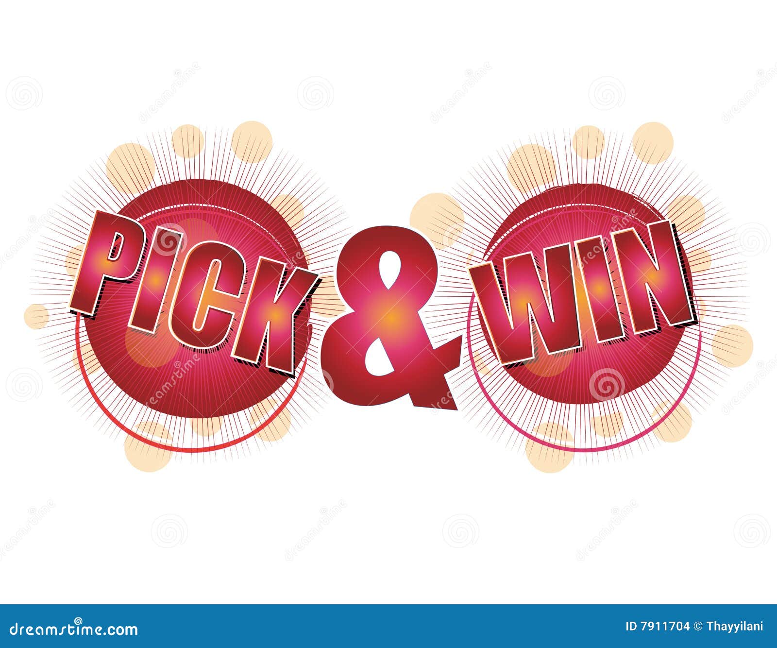 Pick and Win stock vector. Illustration of advertisement - 7911704
