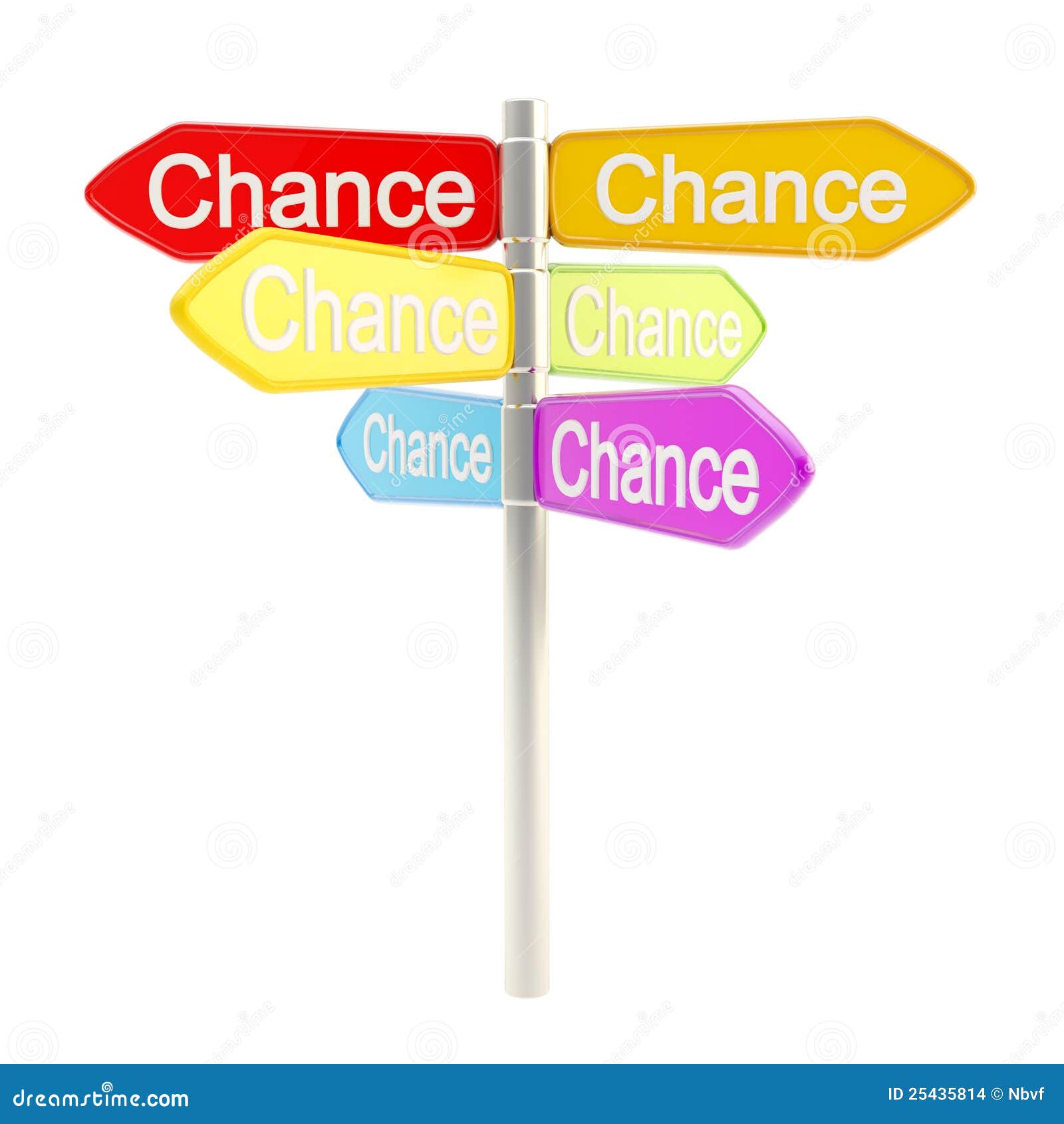 Pick Your Chance Metaphor As Sign Post Stock Illustration ...