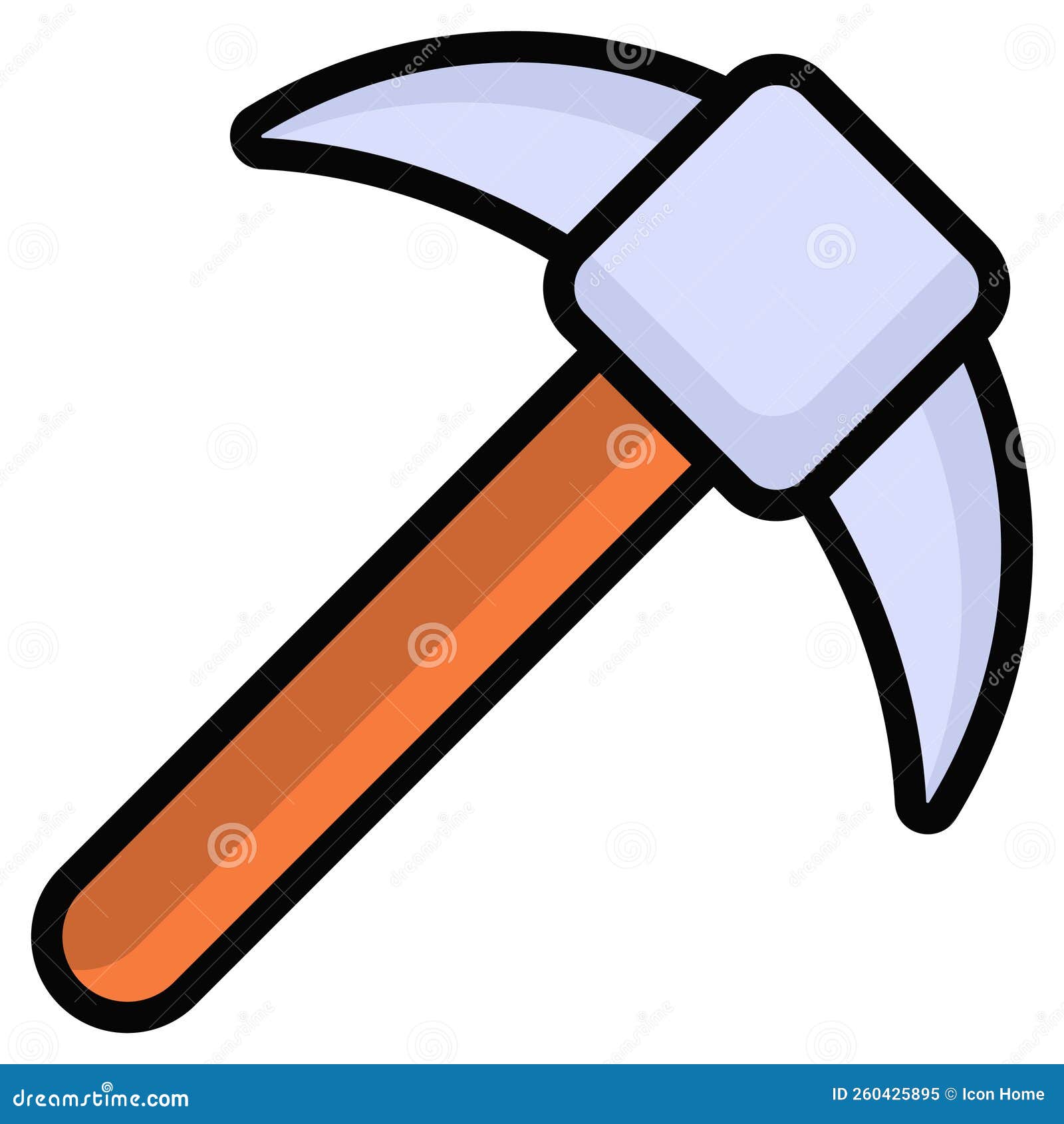 Pickax Vector Illustration, Construction Workers Tool. | CartoonDealer ...