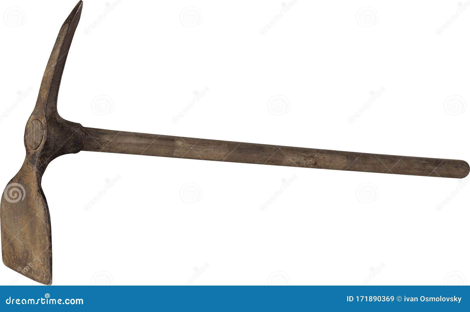 Pickaxe for Crushing Stone on a White Background Stock Image - Image of ...