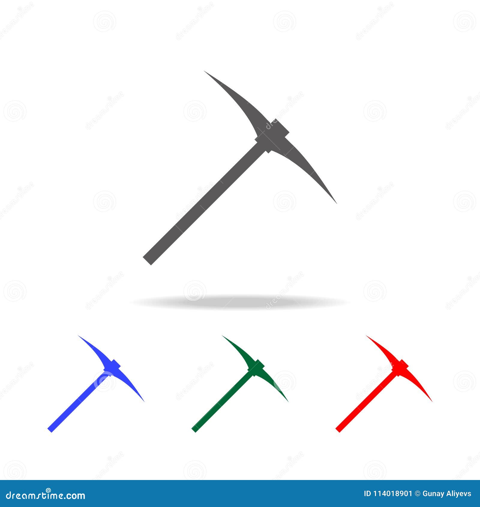 Pickaxe Icon. Elements of Construction Tools Multi Colored Icons ...