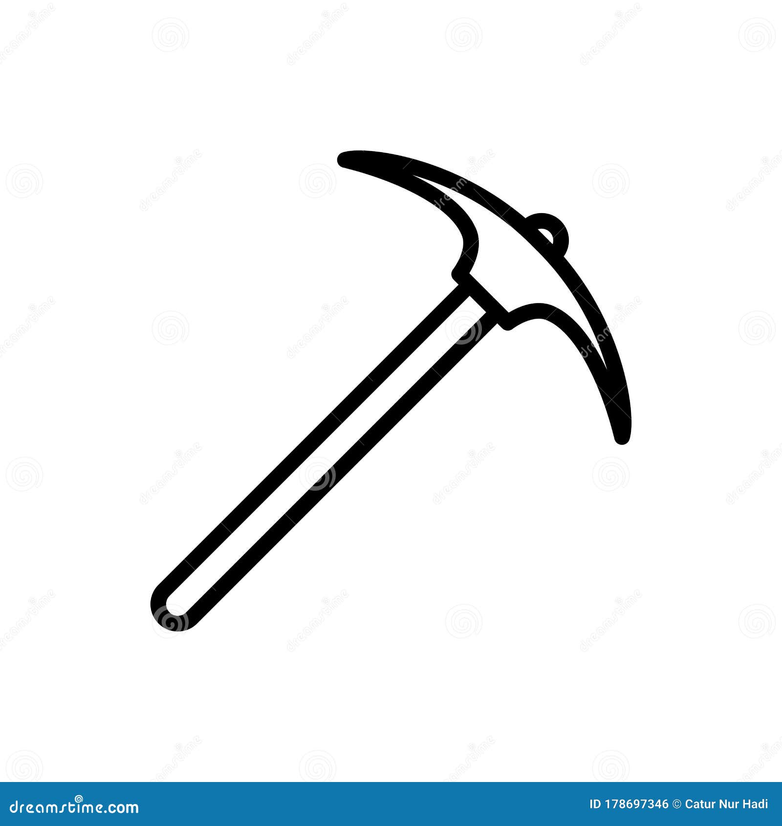 Pickaxe Icon Flat Vector Template Design Trendy Stock Vector ...