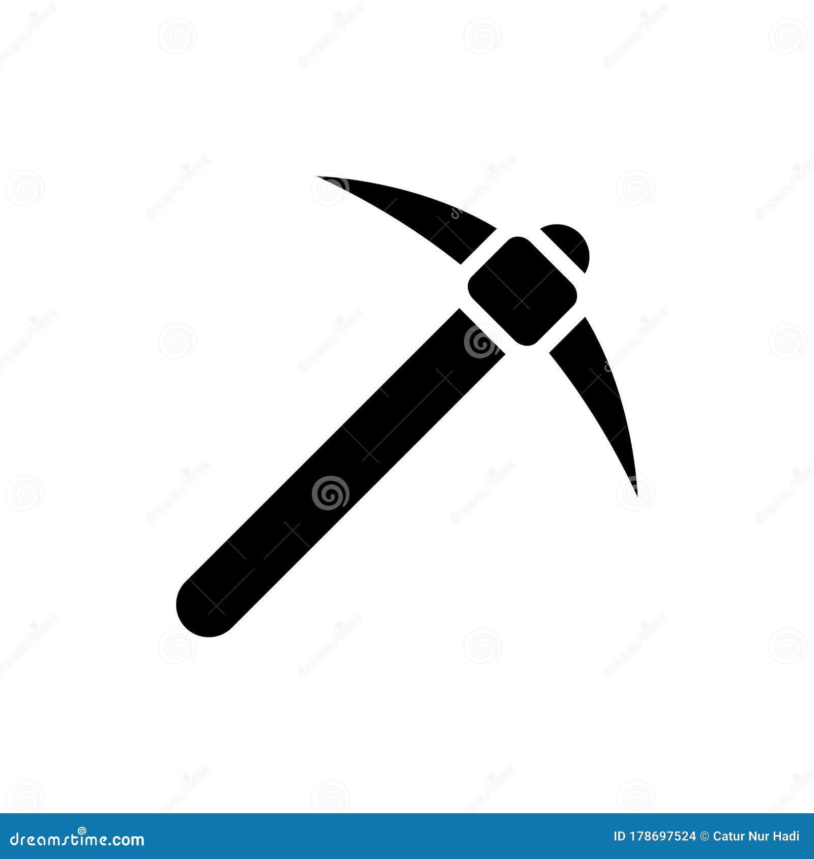 Pickaxe Icon Flat Vector Template Design Trendy Stock Vector ...