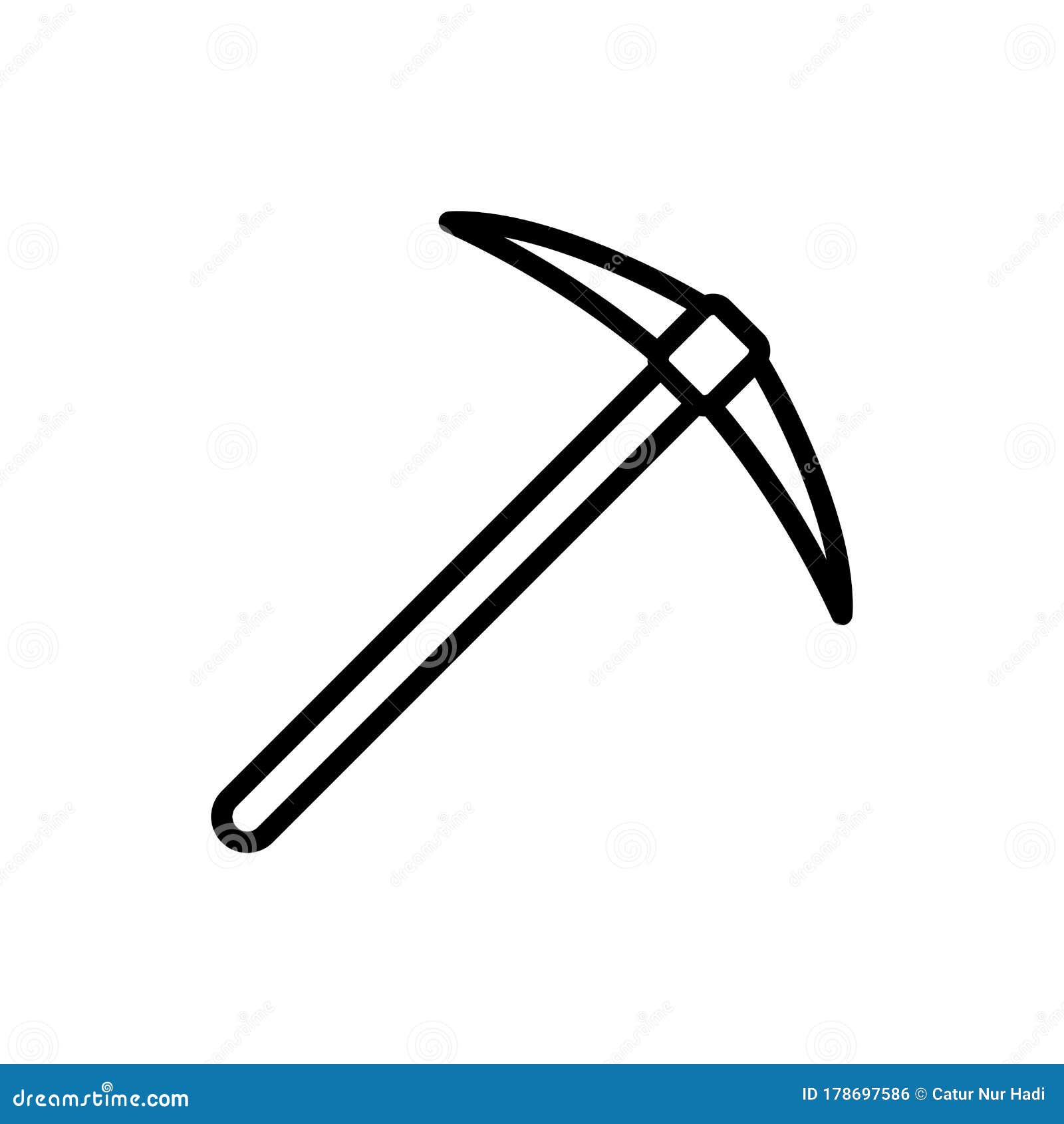 Pickaxe Icon Flat Vector Template Design Trendy Stock Vector ...