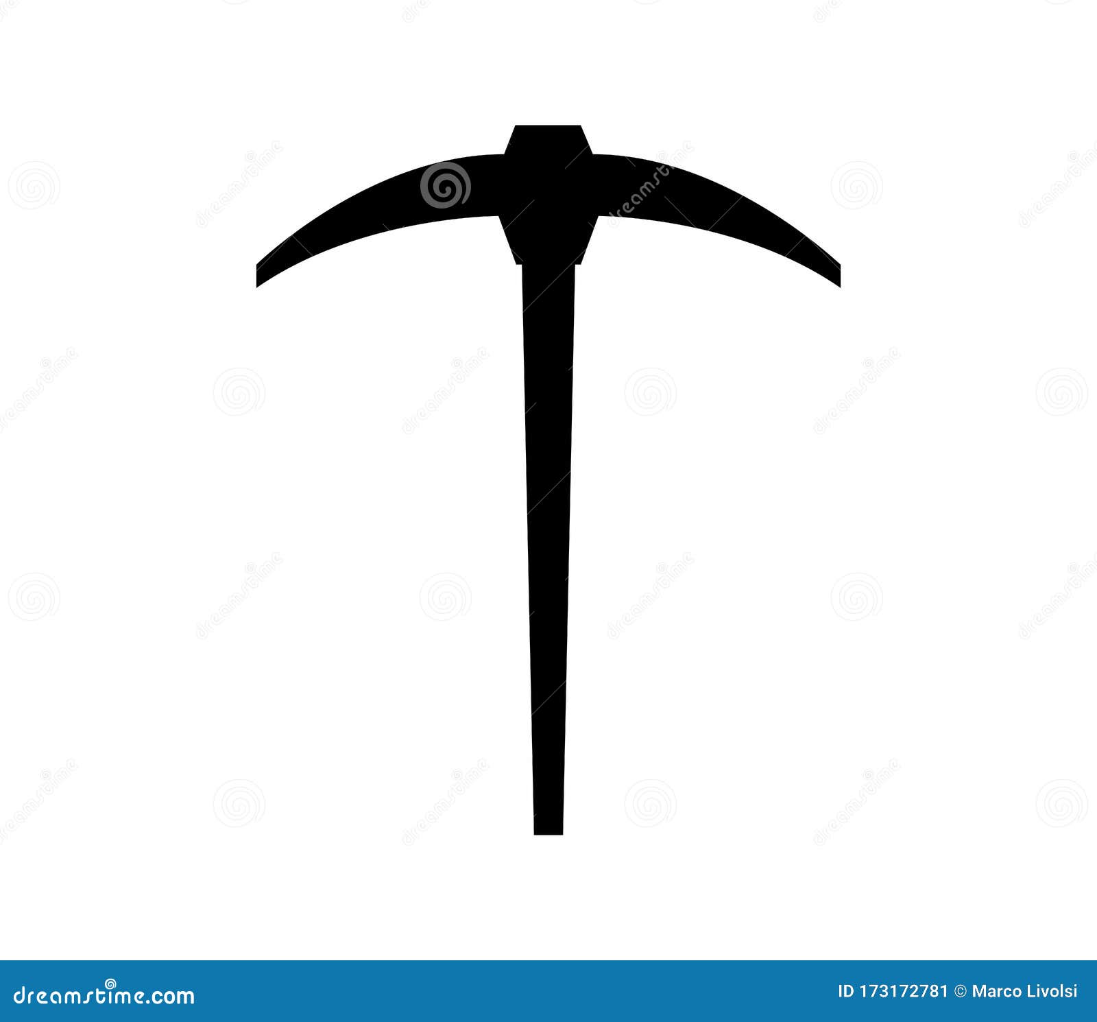 Pickaxe Icon Illustrated in Vector on White Background Stock ...