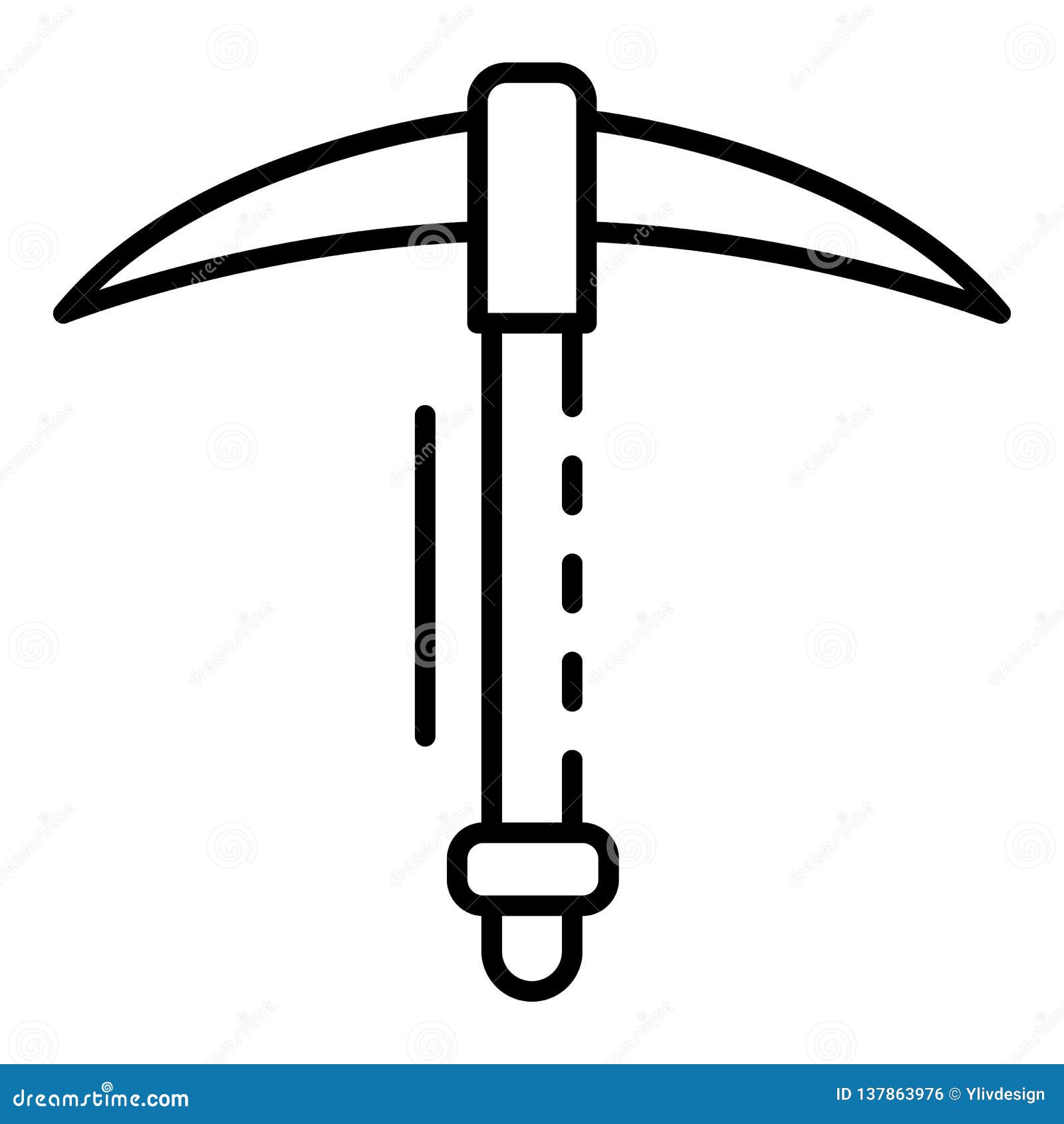 Pickaxe Icon, Outline Style Stock Vector - Illustration of metal ...