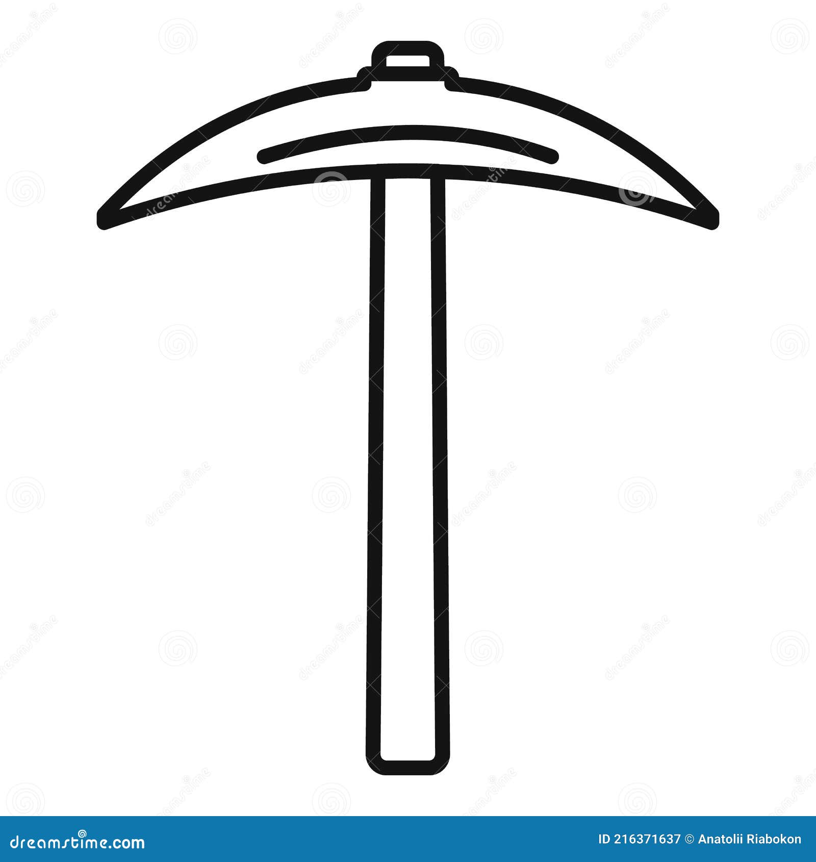 Pickaxe Icon, Outline Style Stock Vector - Illustration of line, pick ...