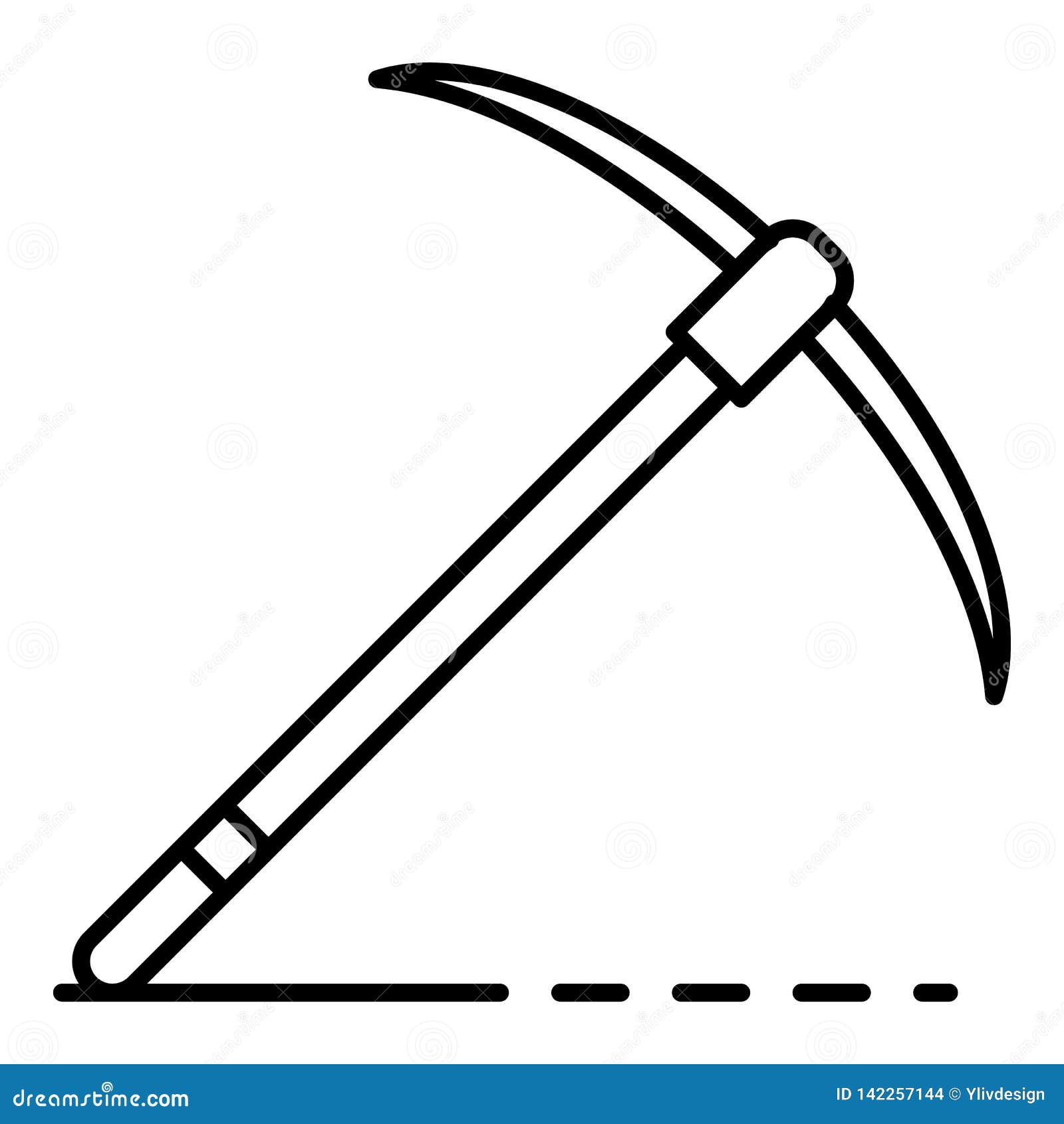 Pickaxe Icon, Outline Style Stock Vector - Illustration of outline ...