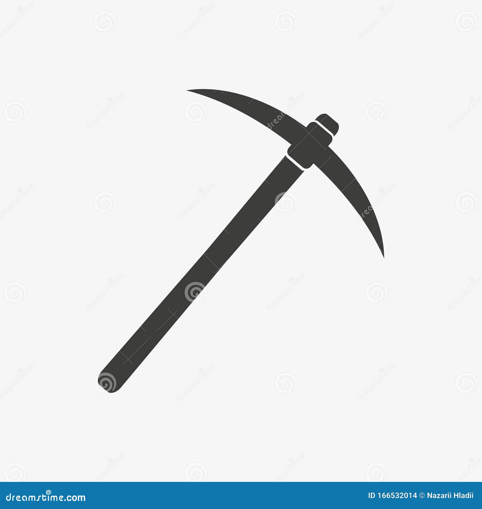 The Pickaxe Icon. Pickax Symbol. Flat Vector Illustration Stock Vector ...