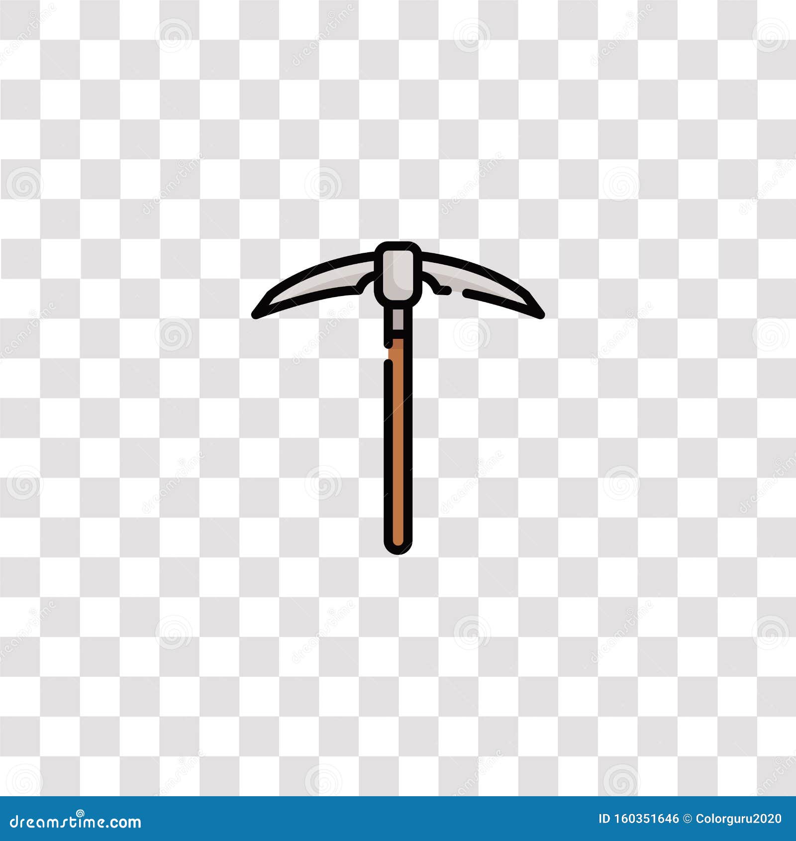 Pickaxe Icon Sign and Symbol. Pickaxe Color Icon for Website Design and ...