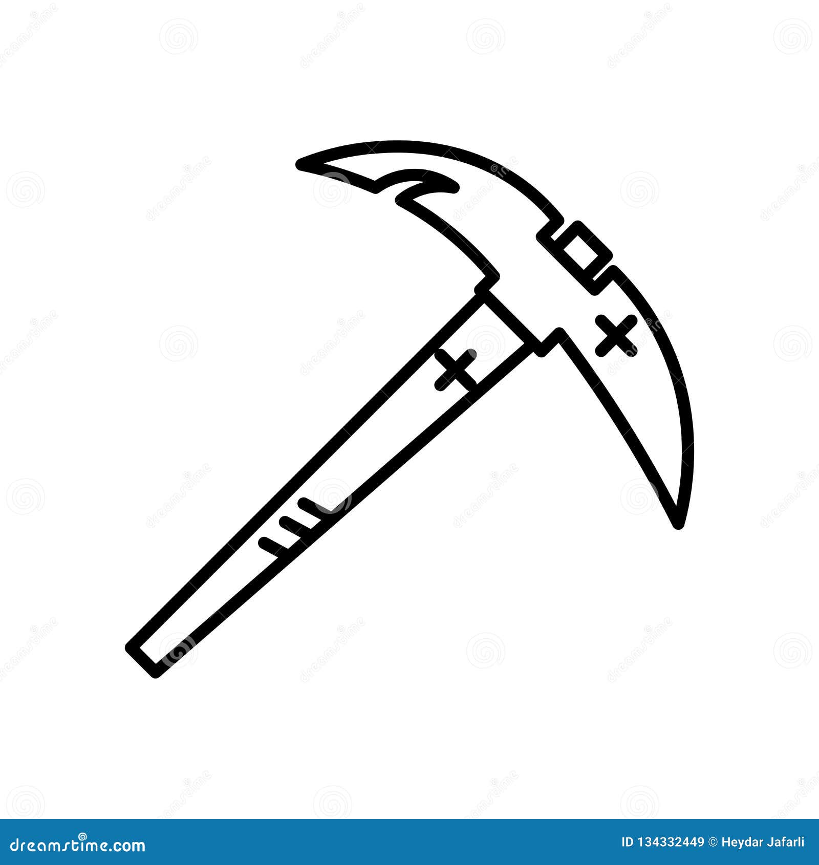 Pickaxe Icon Vector Sign and Symbol Isolated on White Background ...