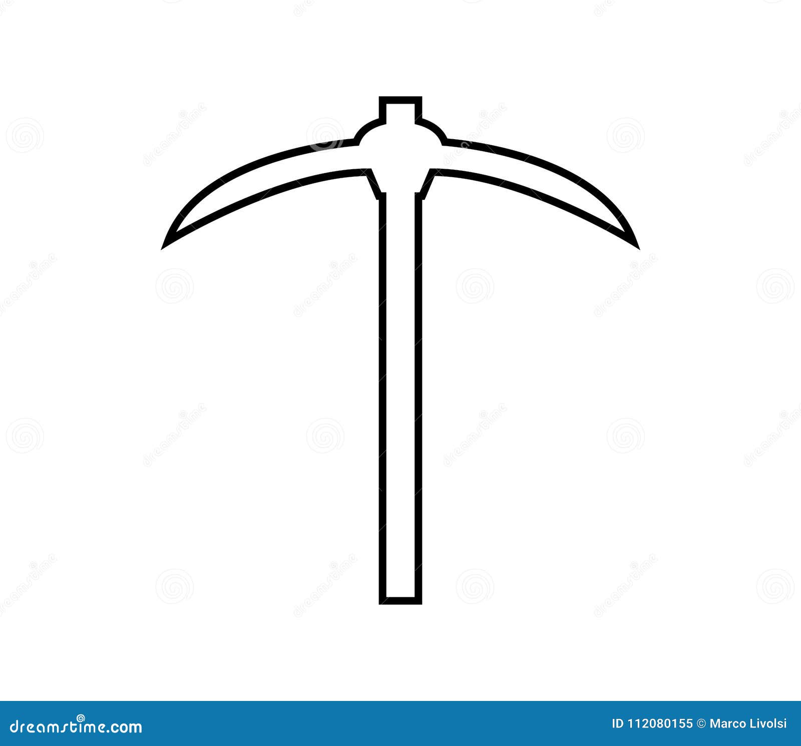 Pickaxe icon stock illustration. Illustration of graphic - 112080155
