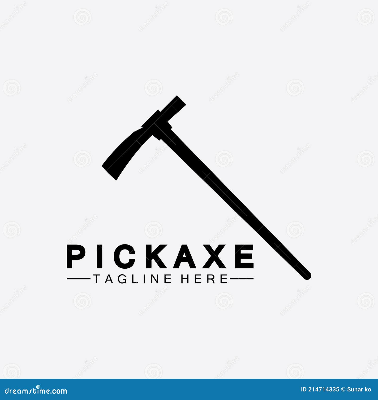 Pickaxe Logo Vector Icon Symbol Illustration Design Template, Mining ...