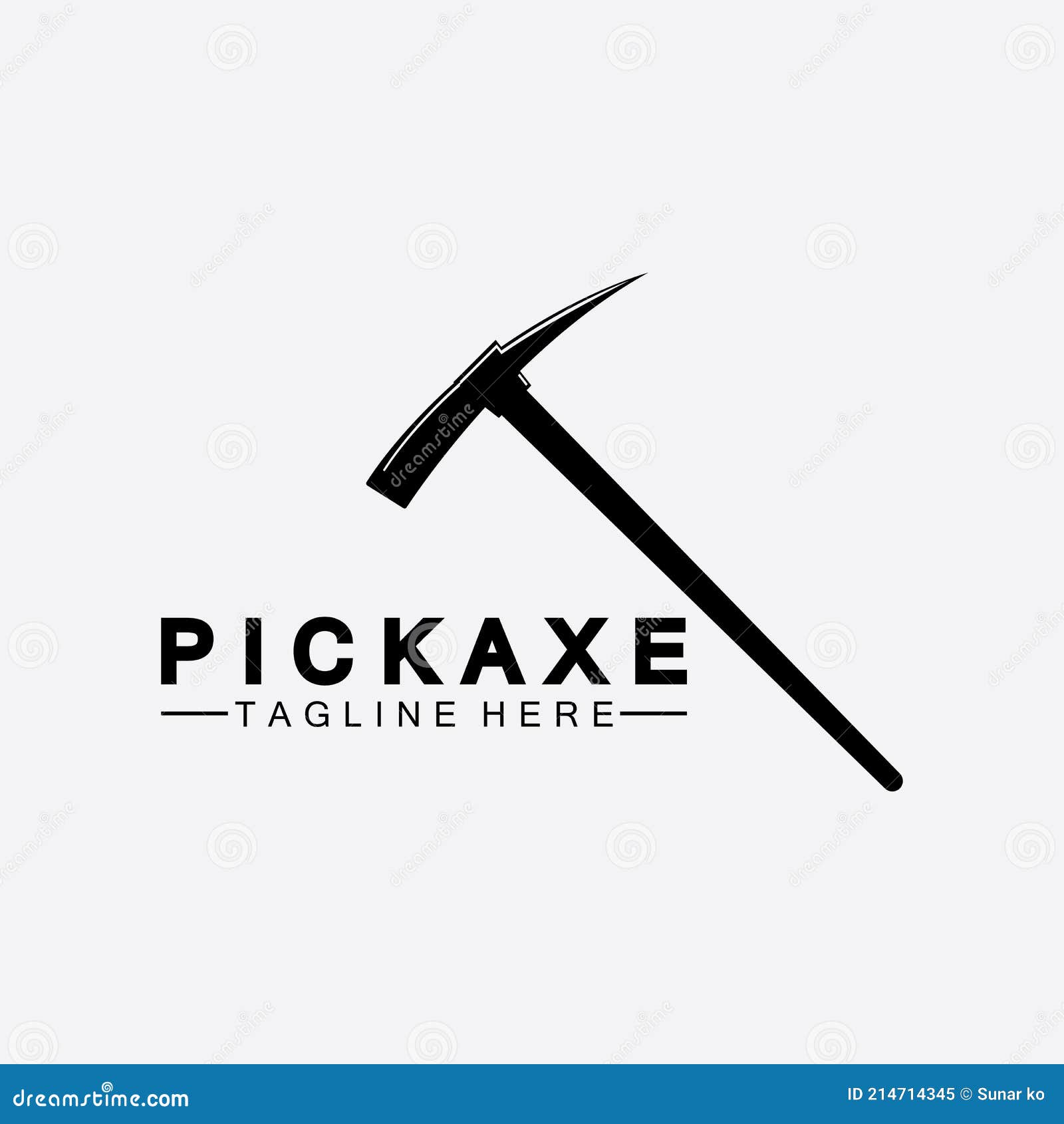 Pickaxe Logo Vector Icon Symbol Illustration Design Template, Mining ...