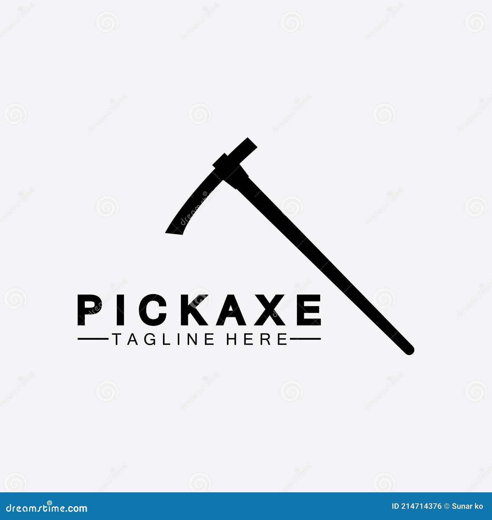 Pickaxe Logo Vector Icon Symbol Illustration Design Template, Mining ...