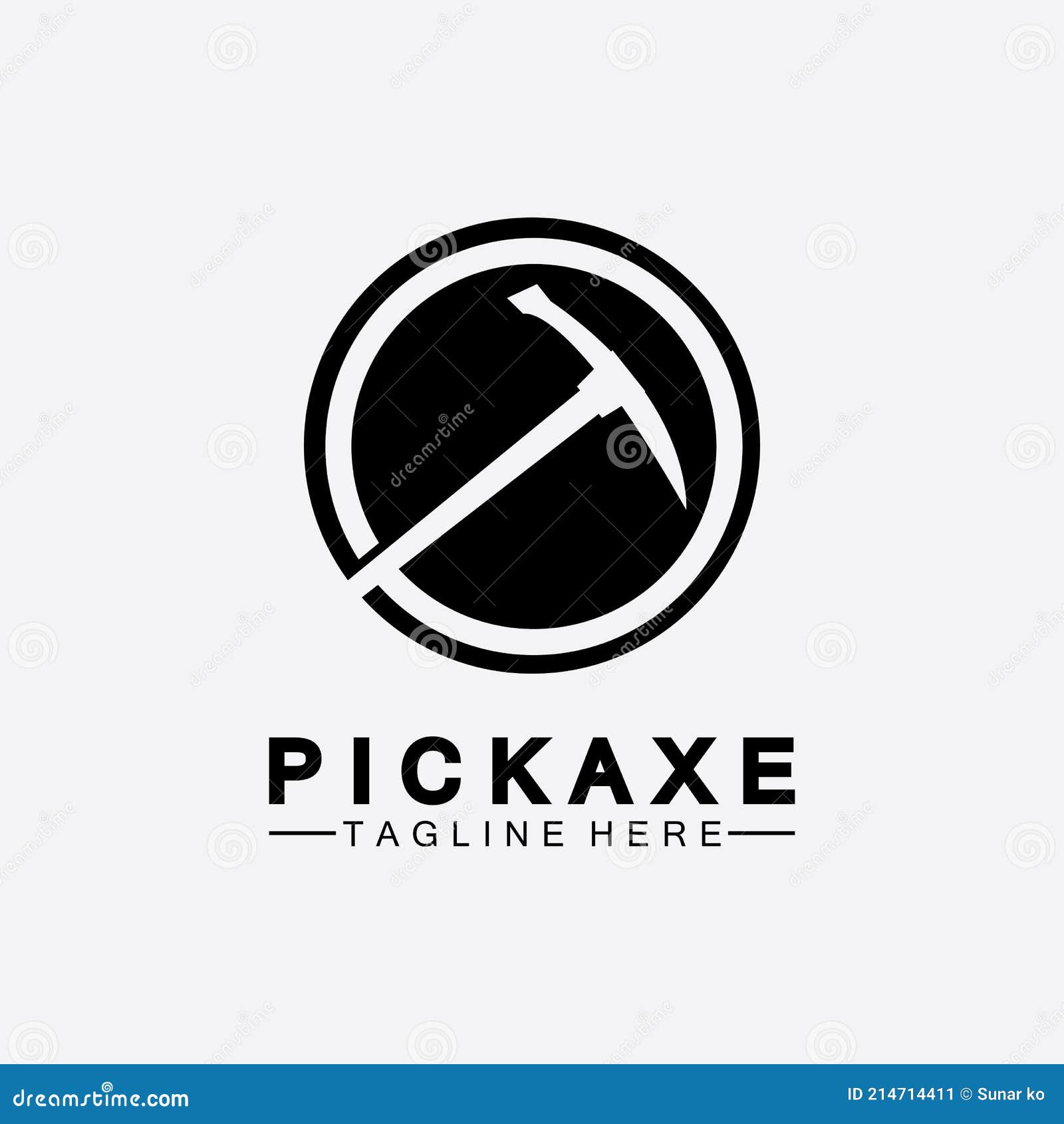 Pickaxe Logo Vector Icon Symbol Illustration Design Template, Mining ...