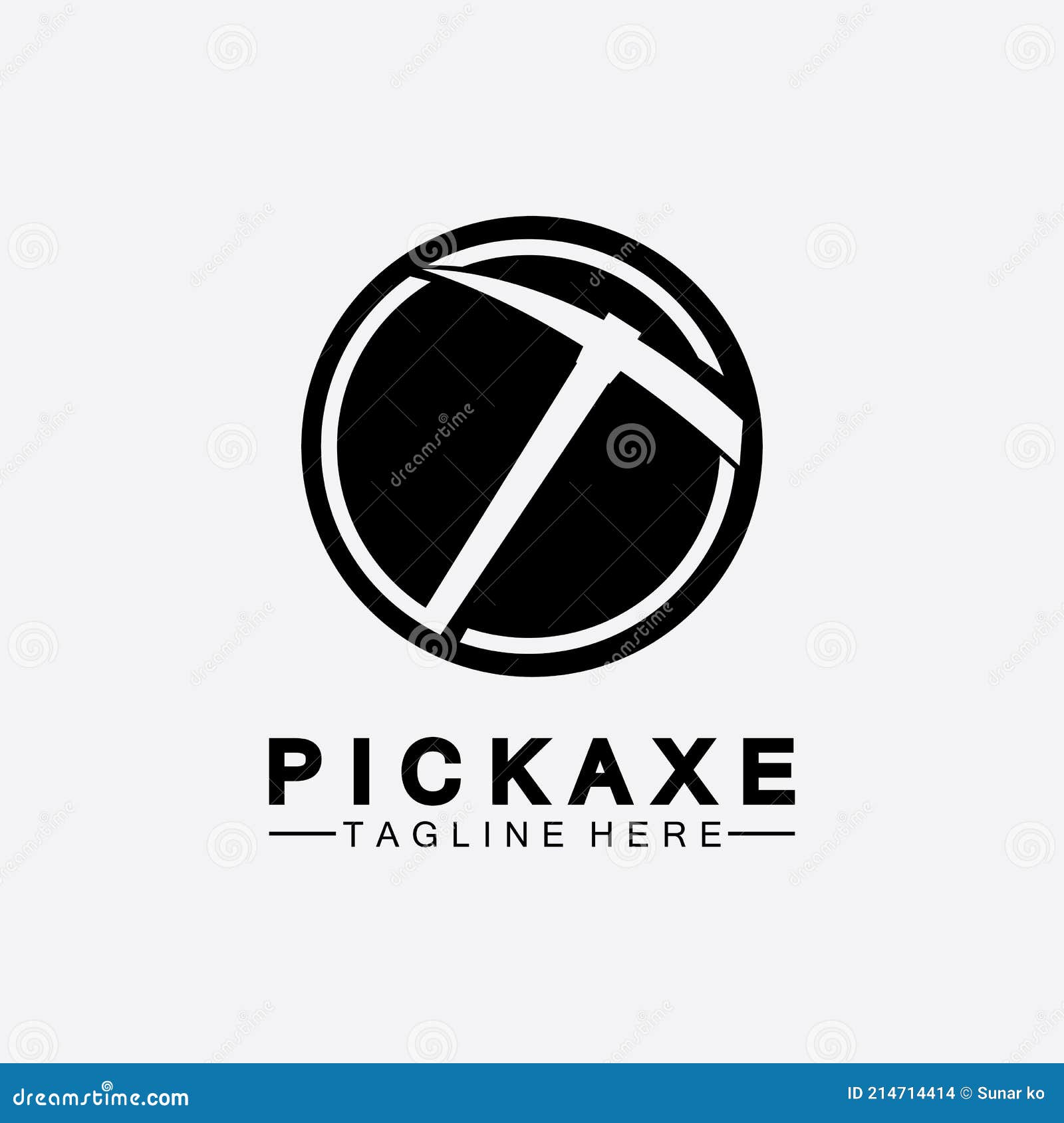Pickaxe Logo Vector Icon Symbol Illustration Design Template, Mining ...