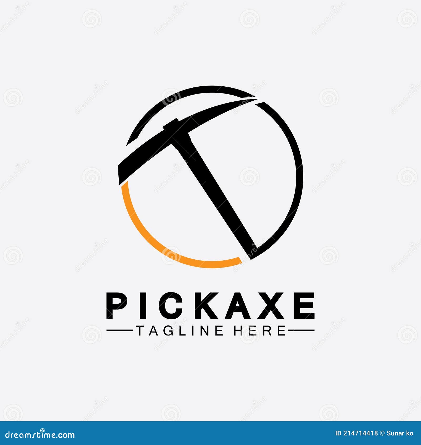 Pickaxe Logo Vector Icon Symbol Illustration Design Template, Mining ...