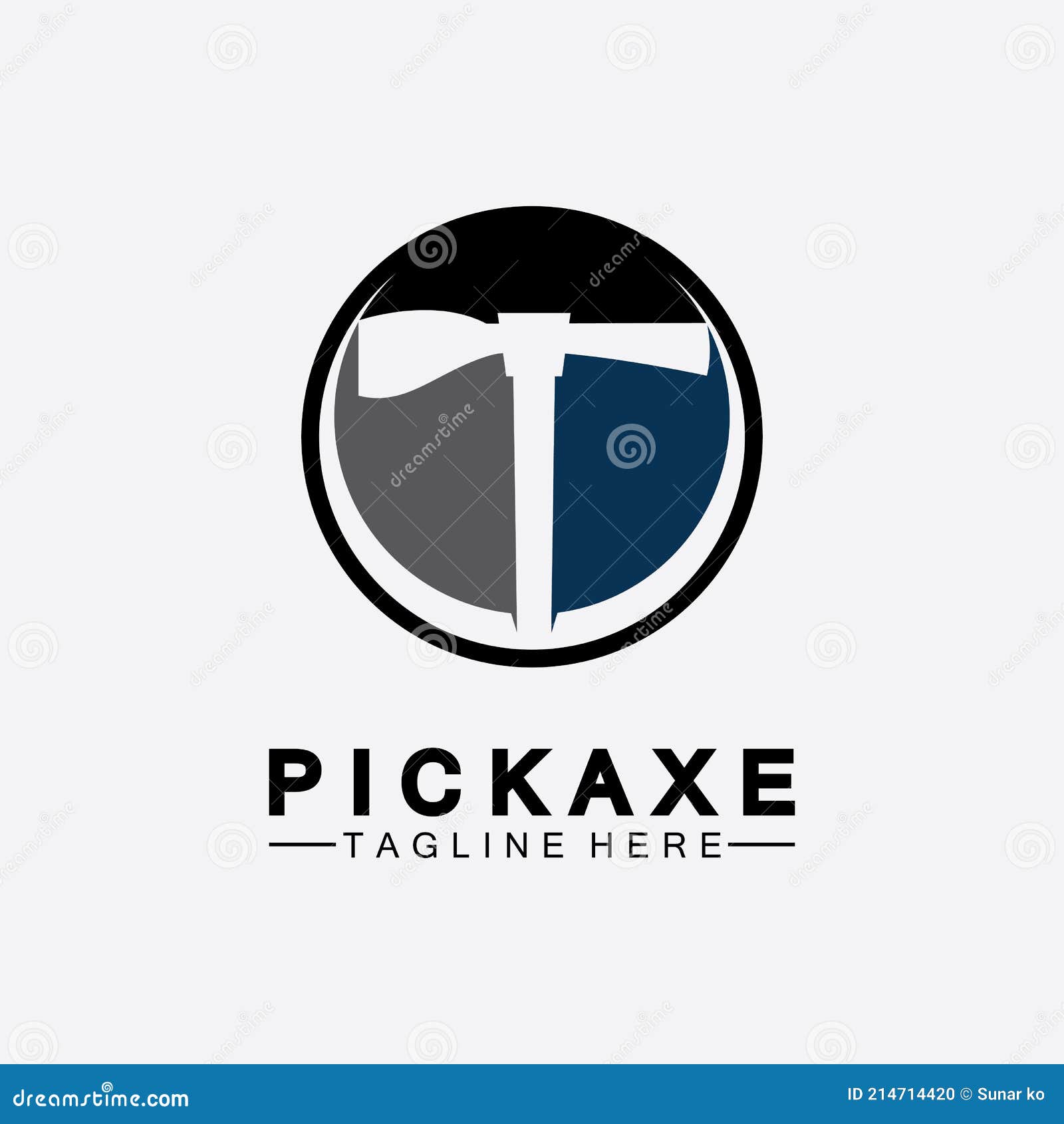 Pickaxe Logo Vector Icon Symbol Illustration Design Template, Mining ...