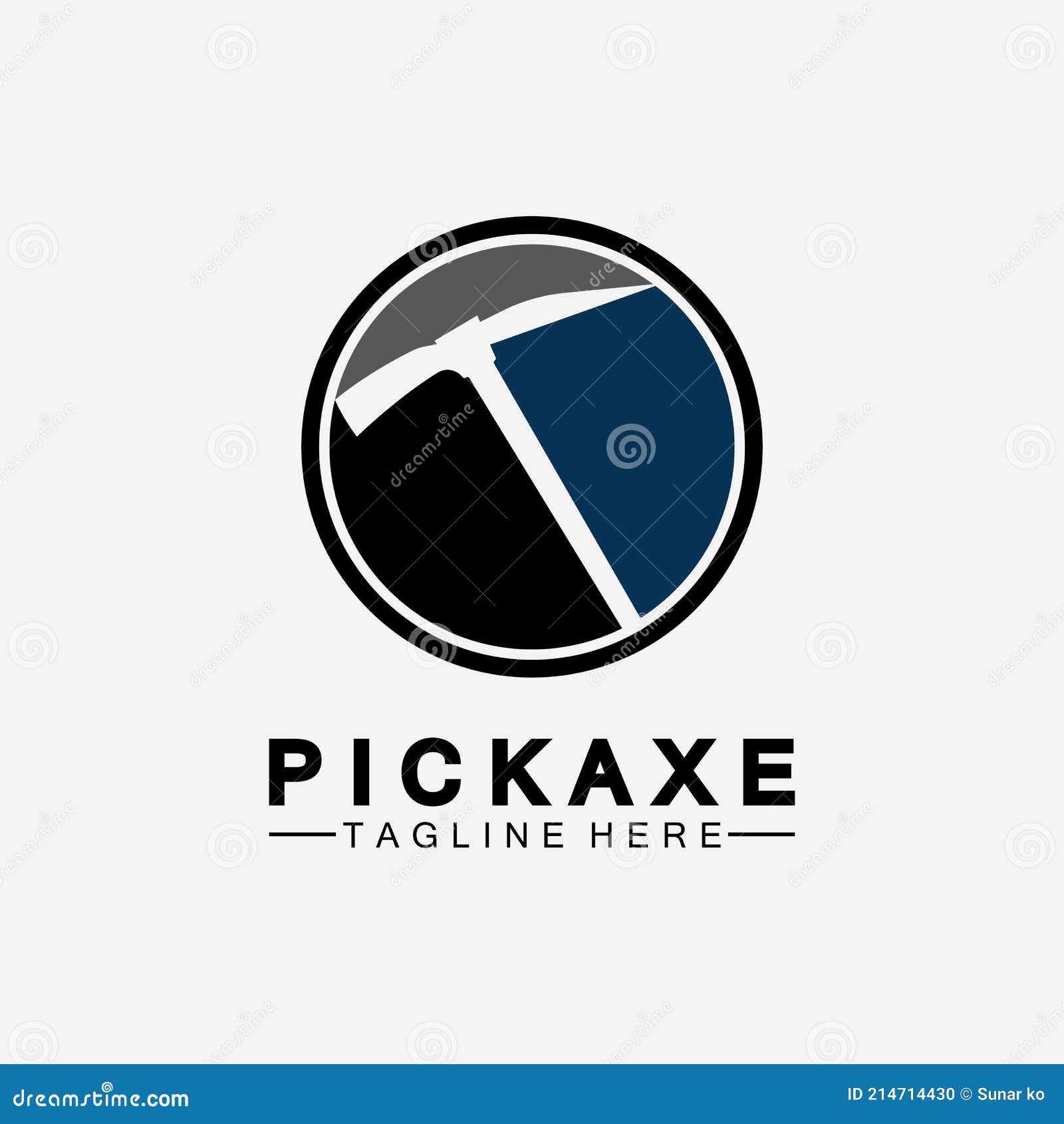Pickaxe Logo Vector Icon Symbol Illustration Design Template, Mining ...
