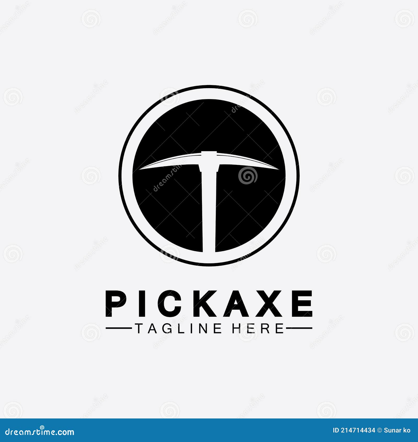 Pickaxe Logo Vector Icon Symbol Illustration Design Template, Mining ...