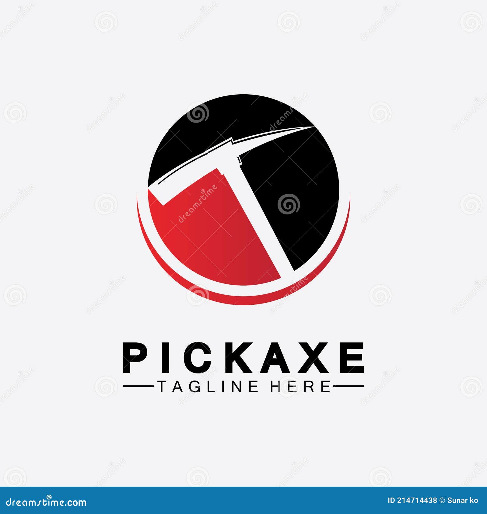 Pickaxe Logo Vector Icon Symbol Illustration Design Template, Mining ...