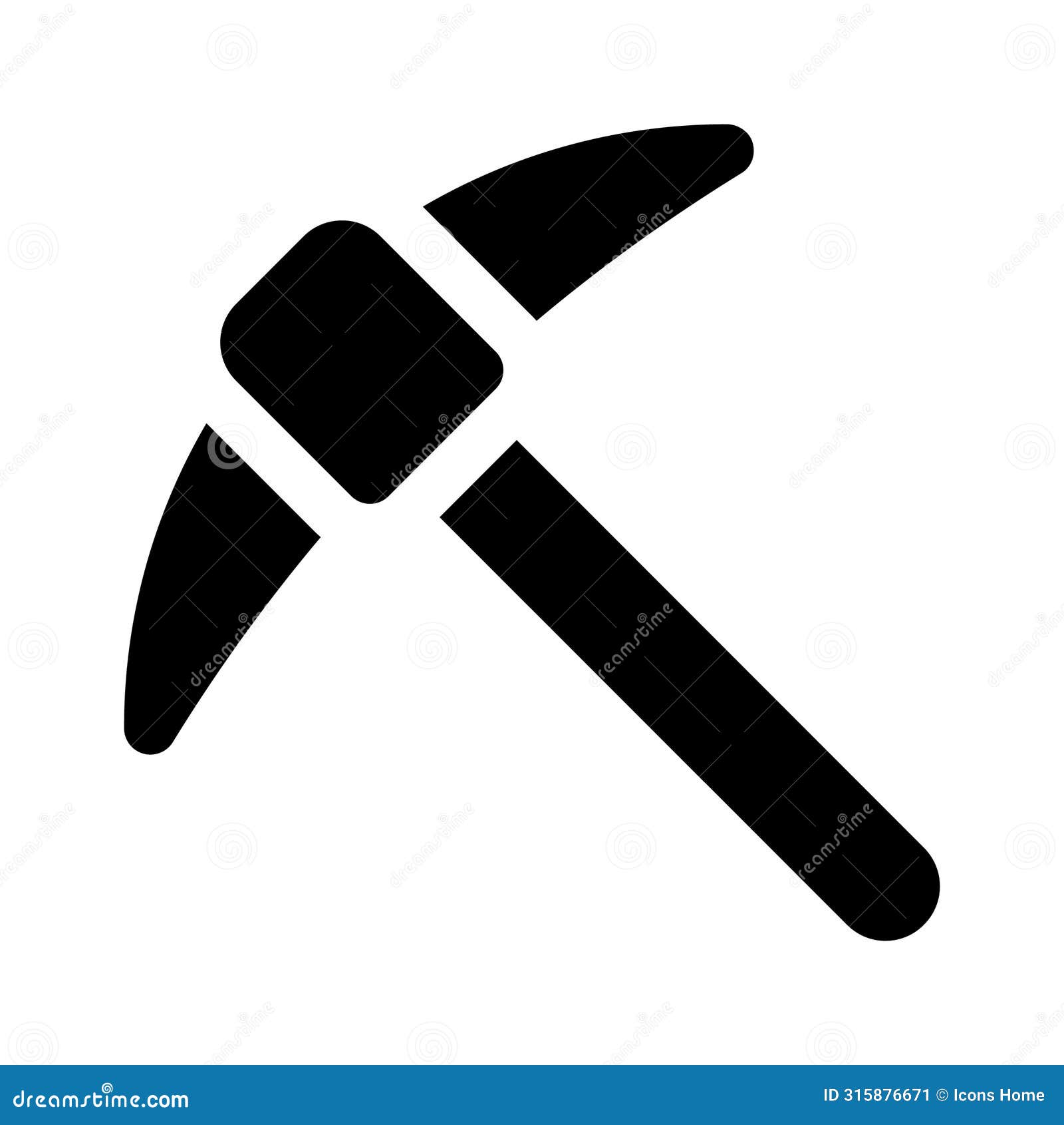 Pickaxe Mining Tool Icon, Editable Vector Ready To Use Stock Vector ...