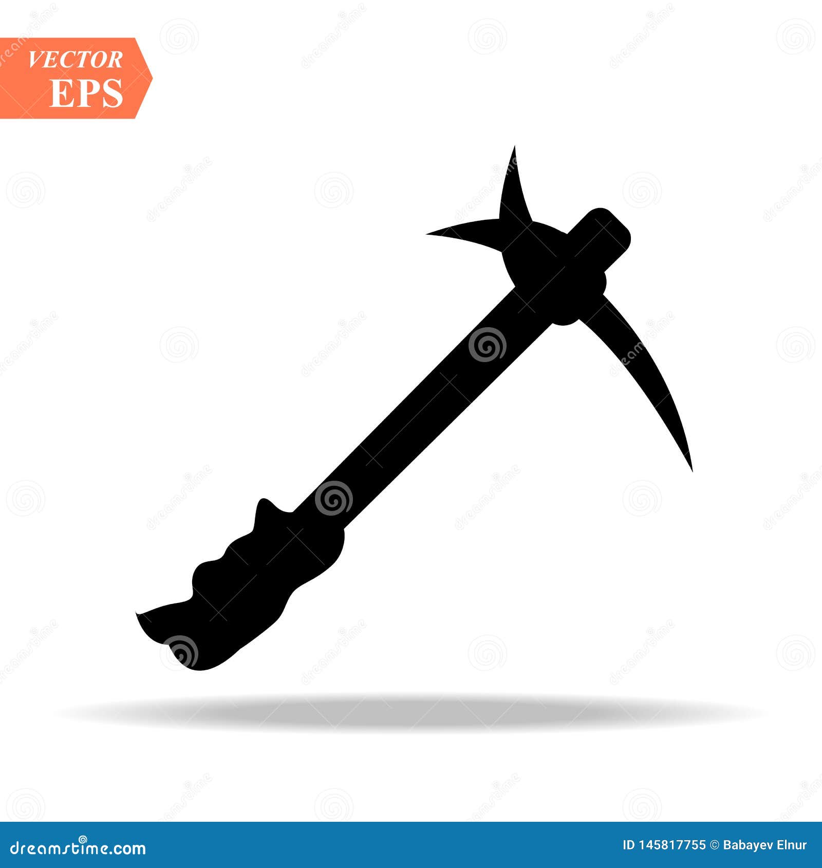Pickaxe Mining Tool Icon. Vector Illustration Isolated on White ...